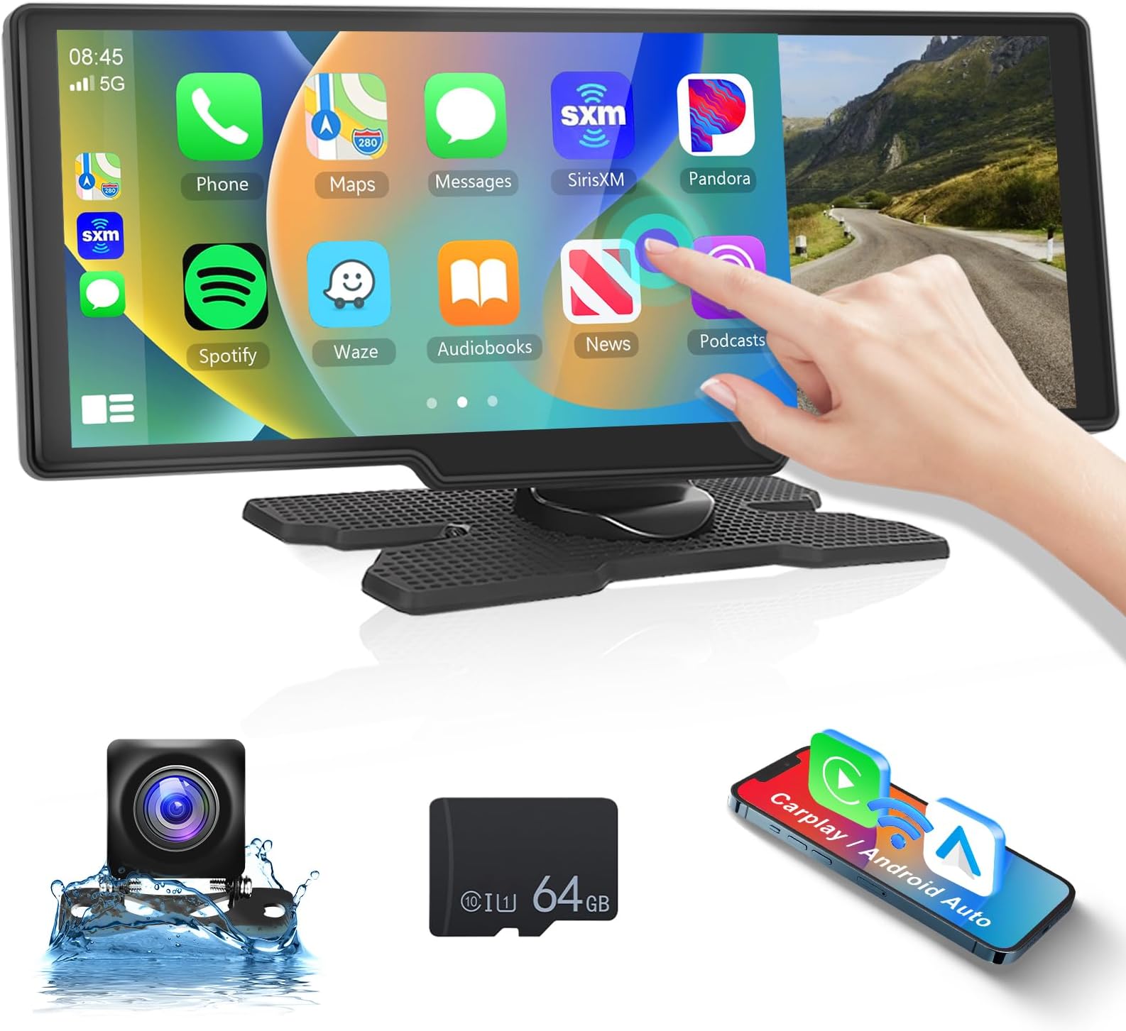 Amazon.com: Wireless Car Play Screen with 4K Dashcam, 6.25 Inch ...