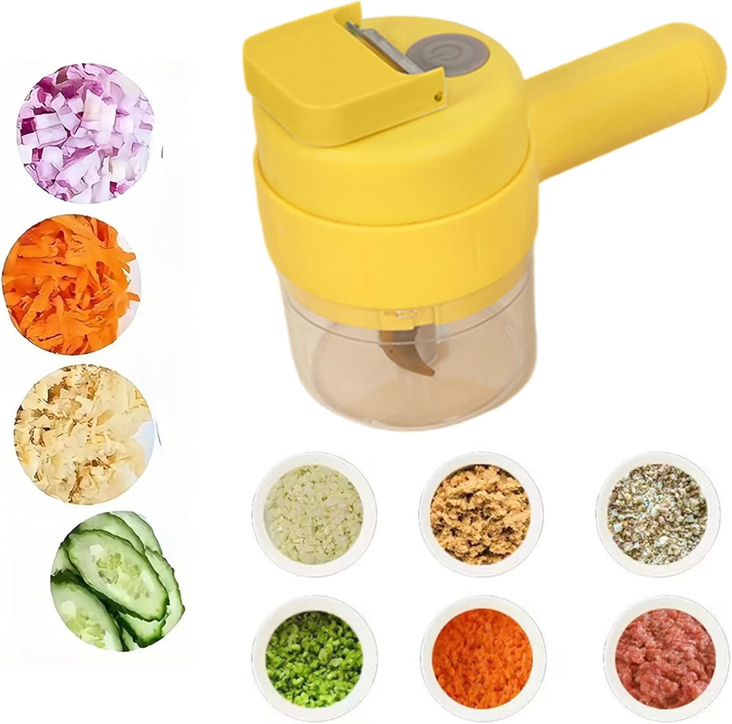 Amazon.com: 4 in 1 Electric Vegetable Slicer，Handheld electric food ...