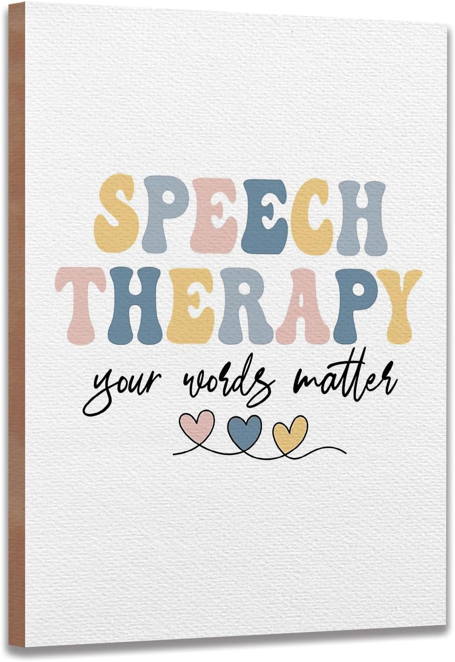 Amazon.com: NEGIGA Speech Therapy Wall Art,Speech Therapy Posters ...