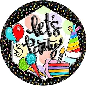 Amazon.com: Birthday Vintage Round Metal Aluminum Tin Sign Door Signs ...