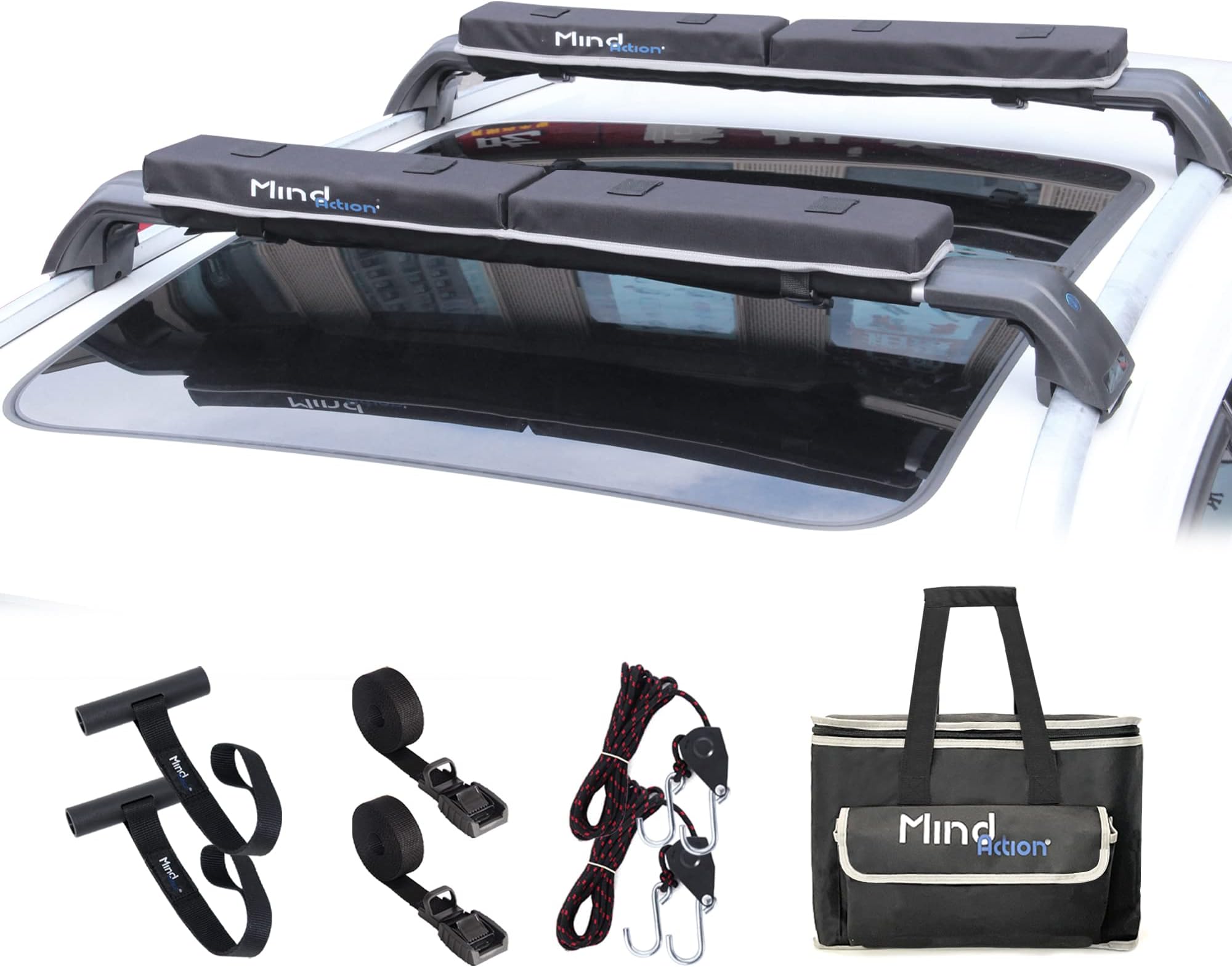 Amazon.com: Datanly Universal Soft Roof Rack Pads Kayak Carrier ...