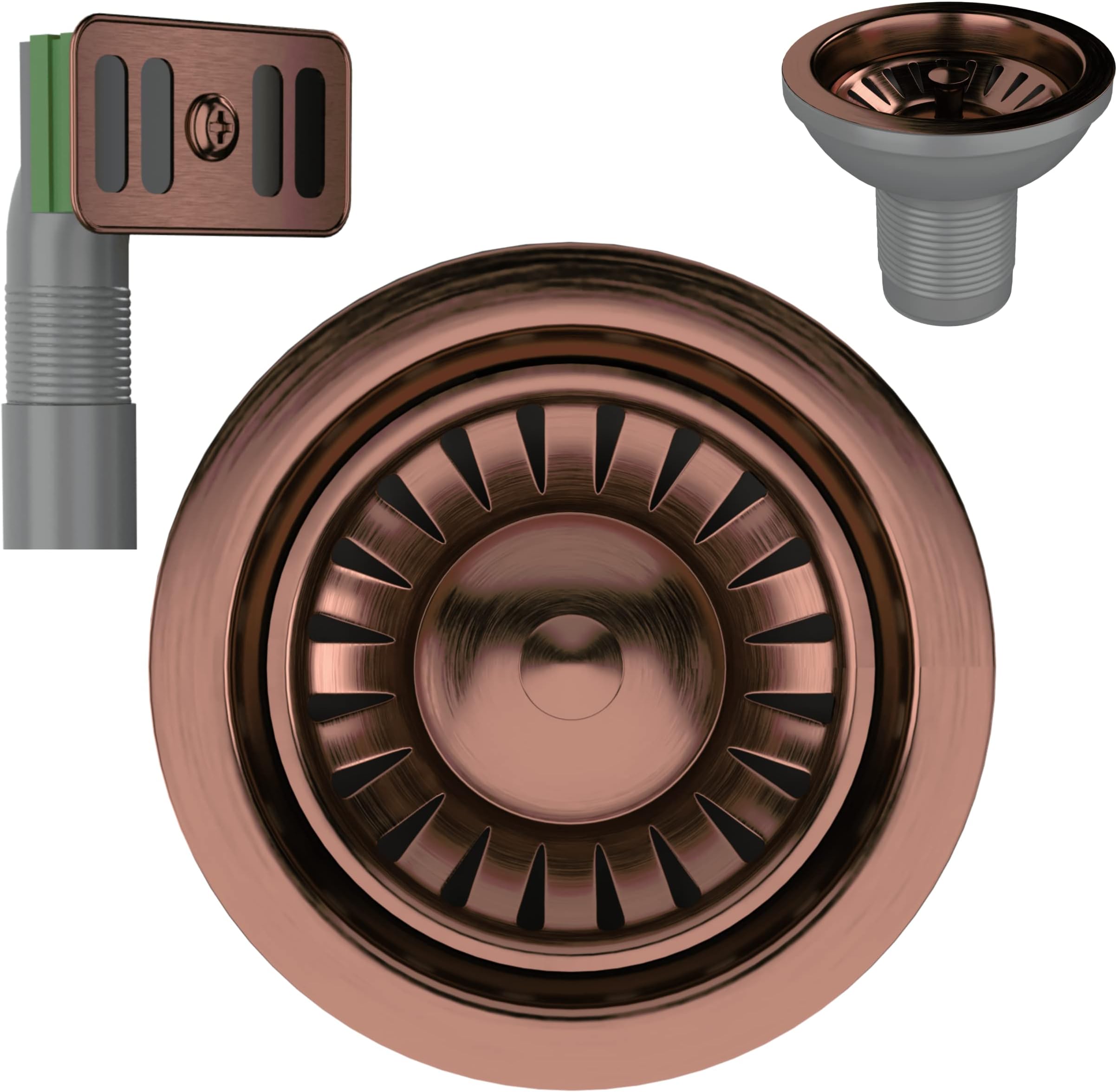 Excel Home Kitchen Sink Waste Kit, 90mm Sink Waste Strainer with ...