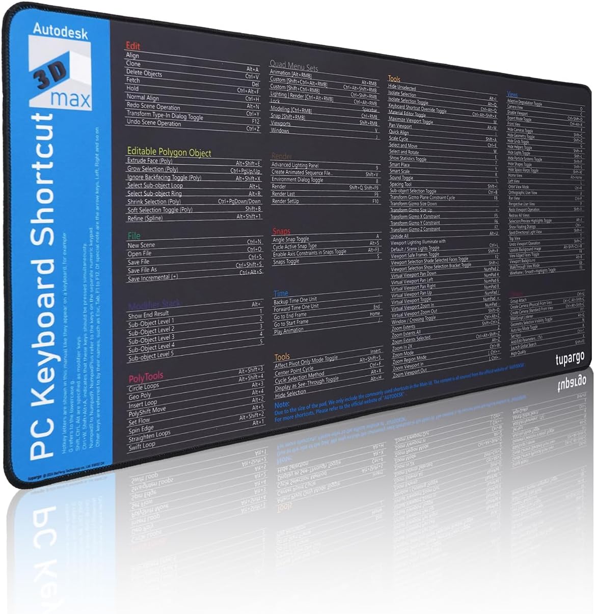 Amazon.com: Shortcut Keys Mouse Pad for 3D max,3D max Hotkeys Office ...