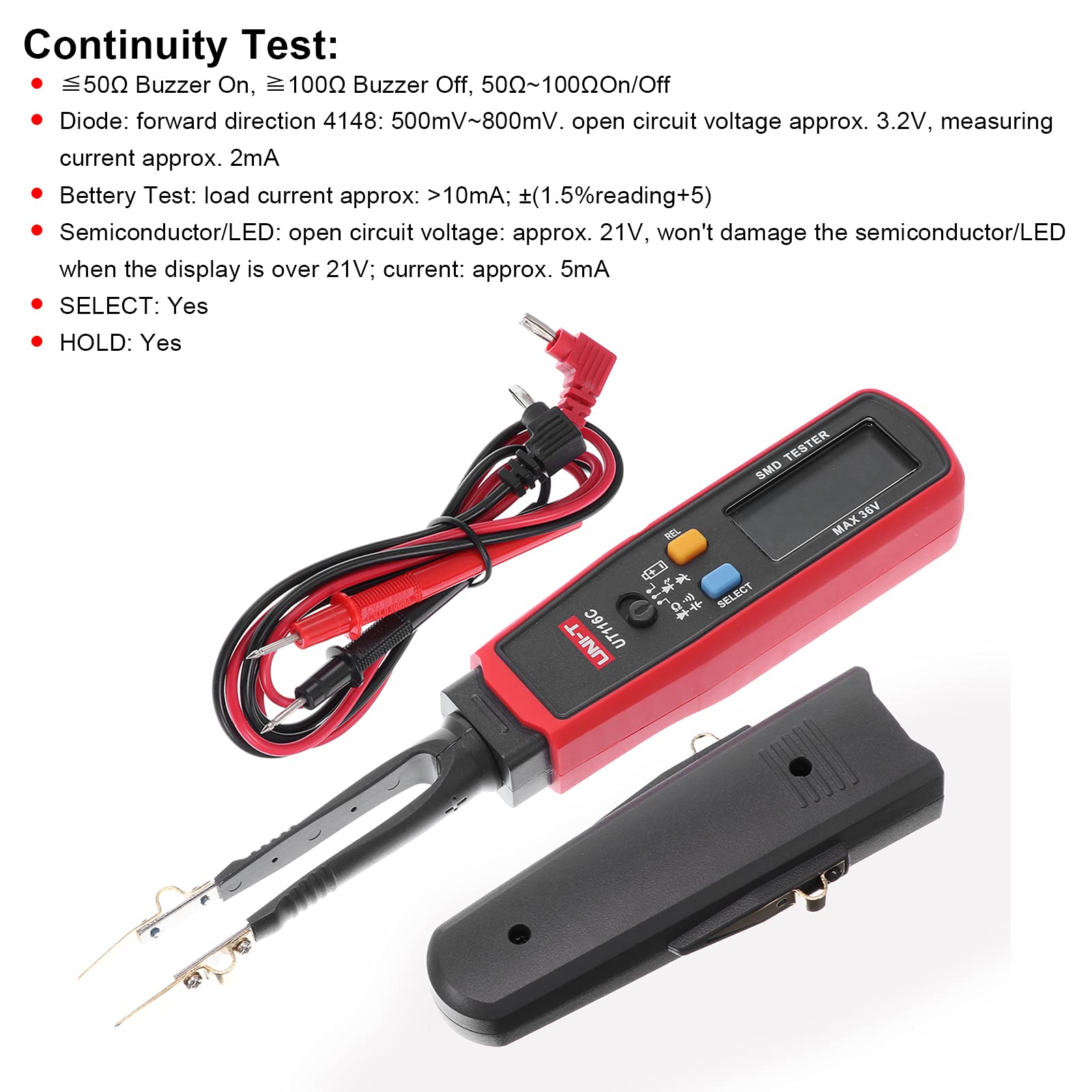 Uni T Digital Smart Smd Tester Handheld Resistance Capacitance Tester ...