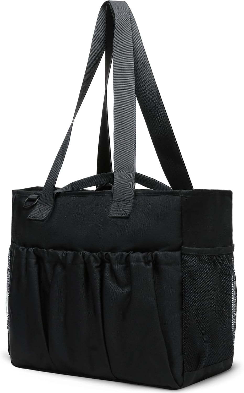 Amazon.com: Black Utility Tote with Pockets & Compartments for Women ...