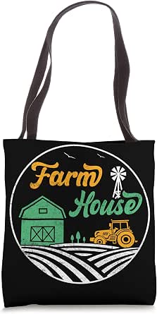 Amazon.com: Farm House Tote Bag : Clothing, Shoes & Jewelry
