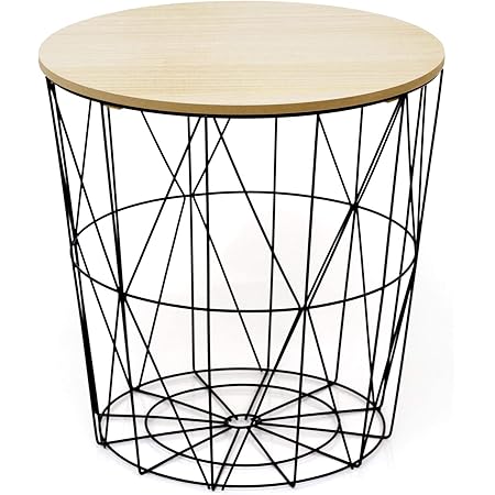 Modern Black Small Wire Side Table Metal Coffee End Side Table With ...
