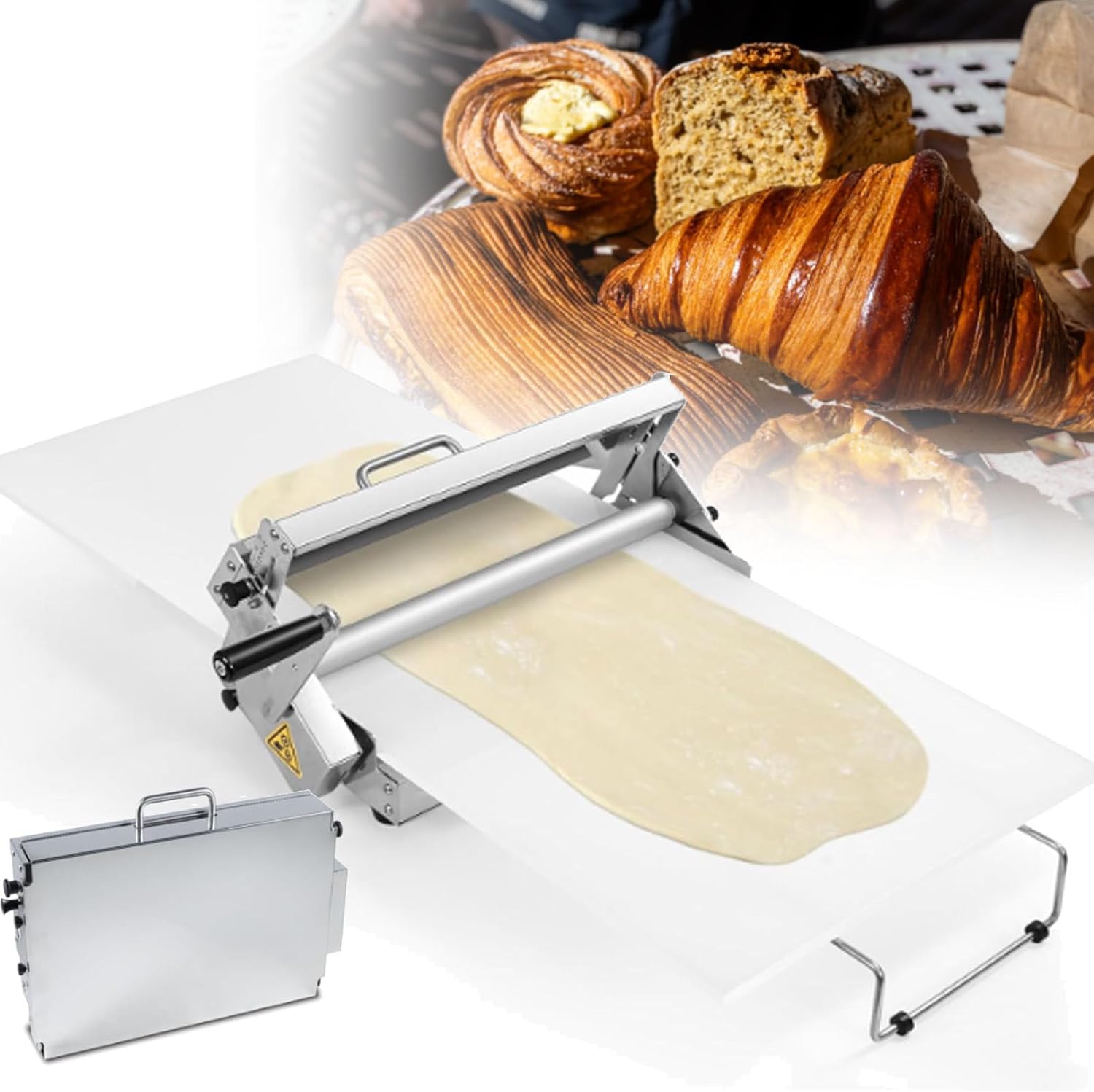 Hand-Cranked Puff Pastry Machine,Household Foldable Dough Sheeter ...