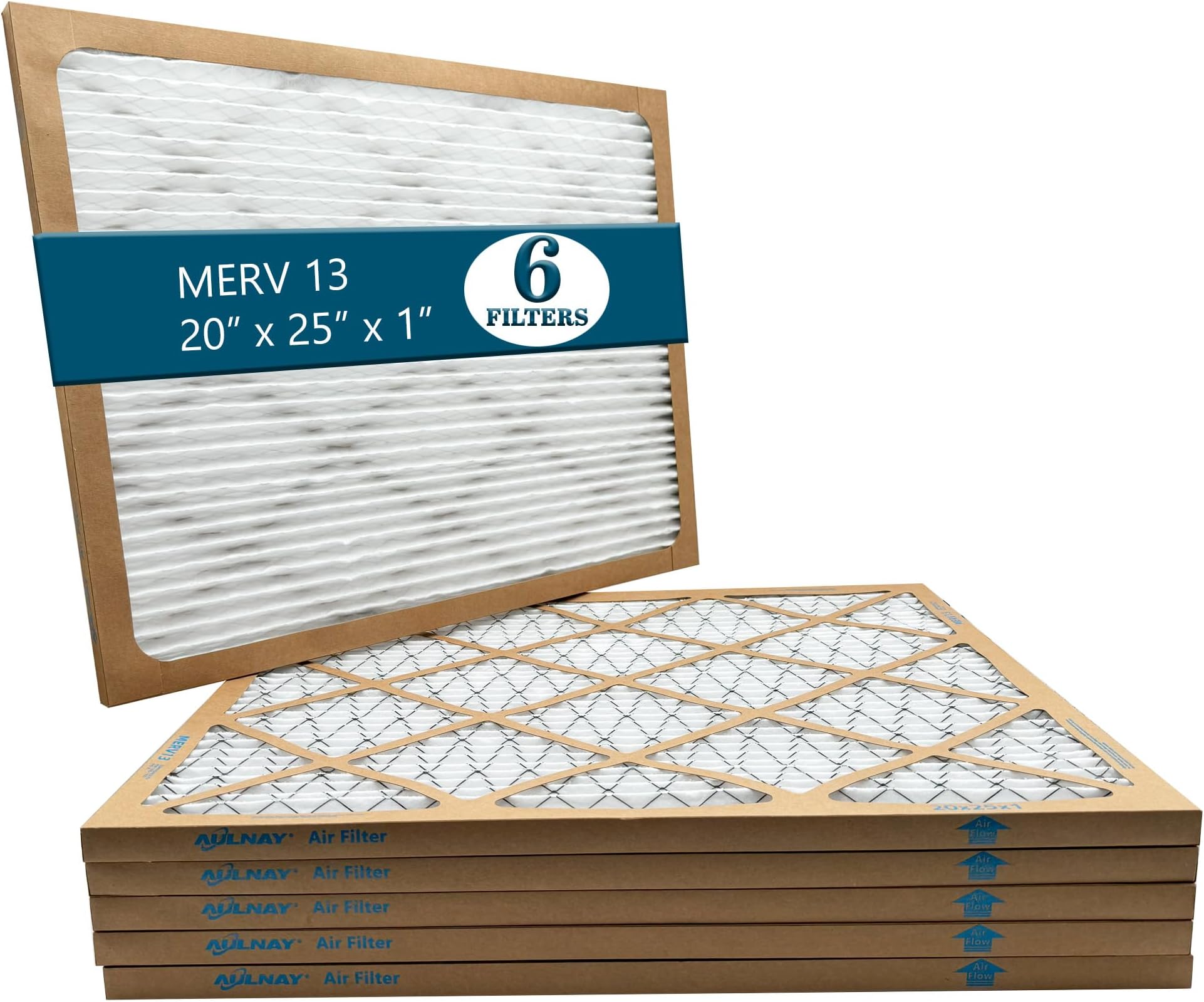 Furnace AC Air Filter MERV 13, 20" x 25" x 1" Pleated Air Filter for ...