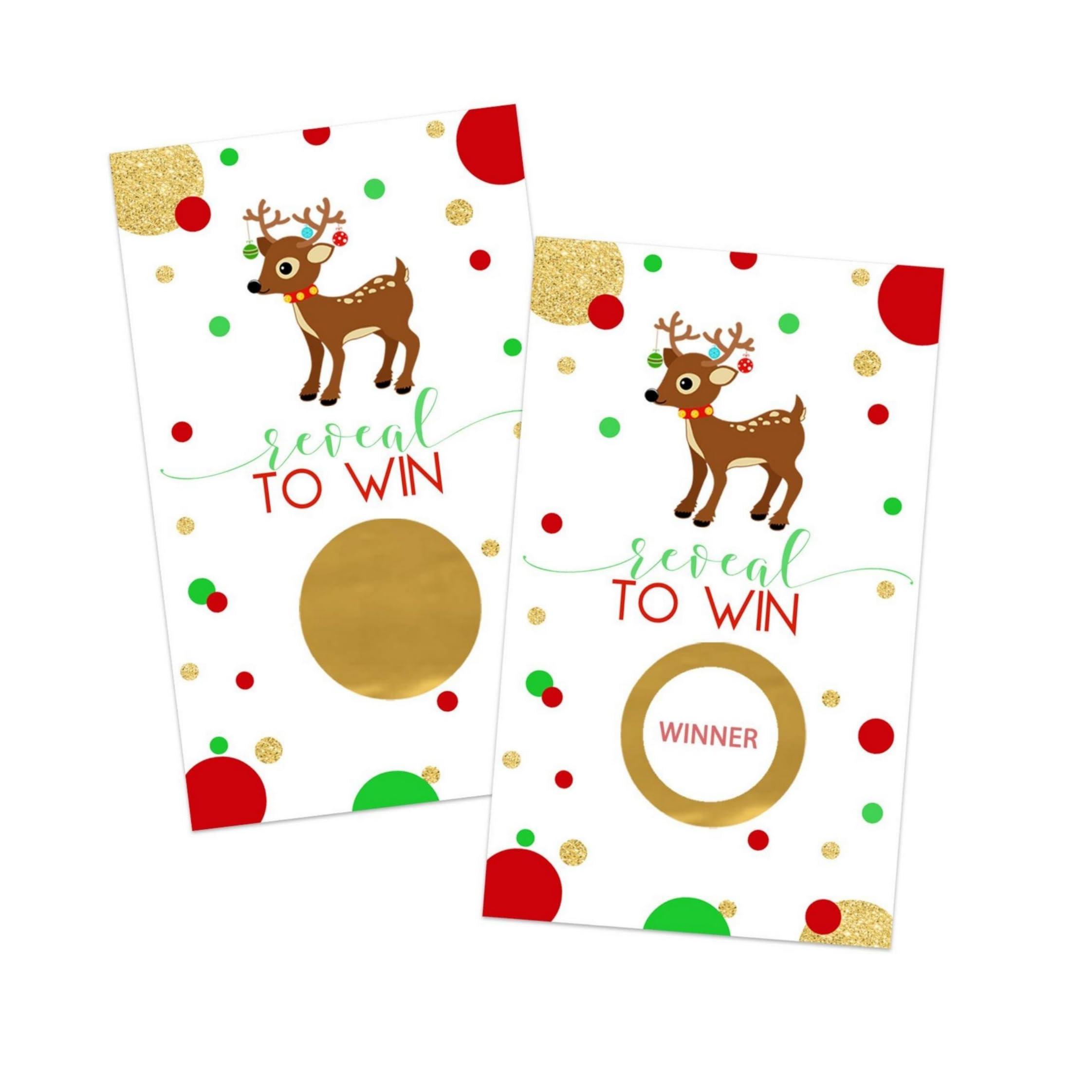 Amazon.com: Reindeer Scratch Off Christmas Party Games for Adults ...