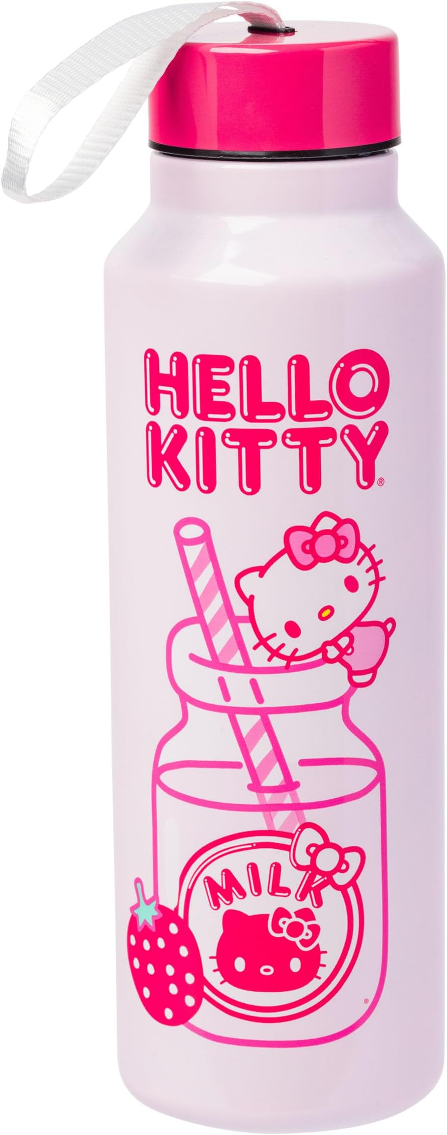 Amazon.com: Silver Buffalo Hello Kitty Kawaii Strawberry Milk Pink ...