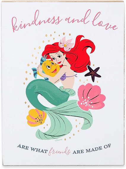 Amazon.com: Disney The Little Mermaid Ariel Kindness and Love Wood ...