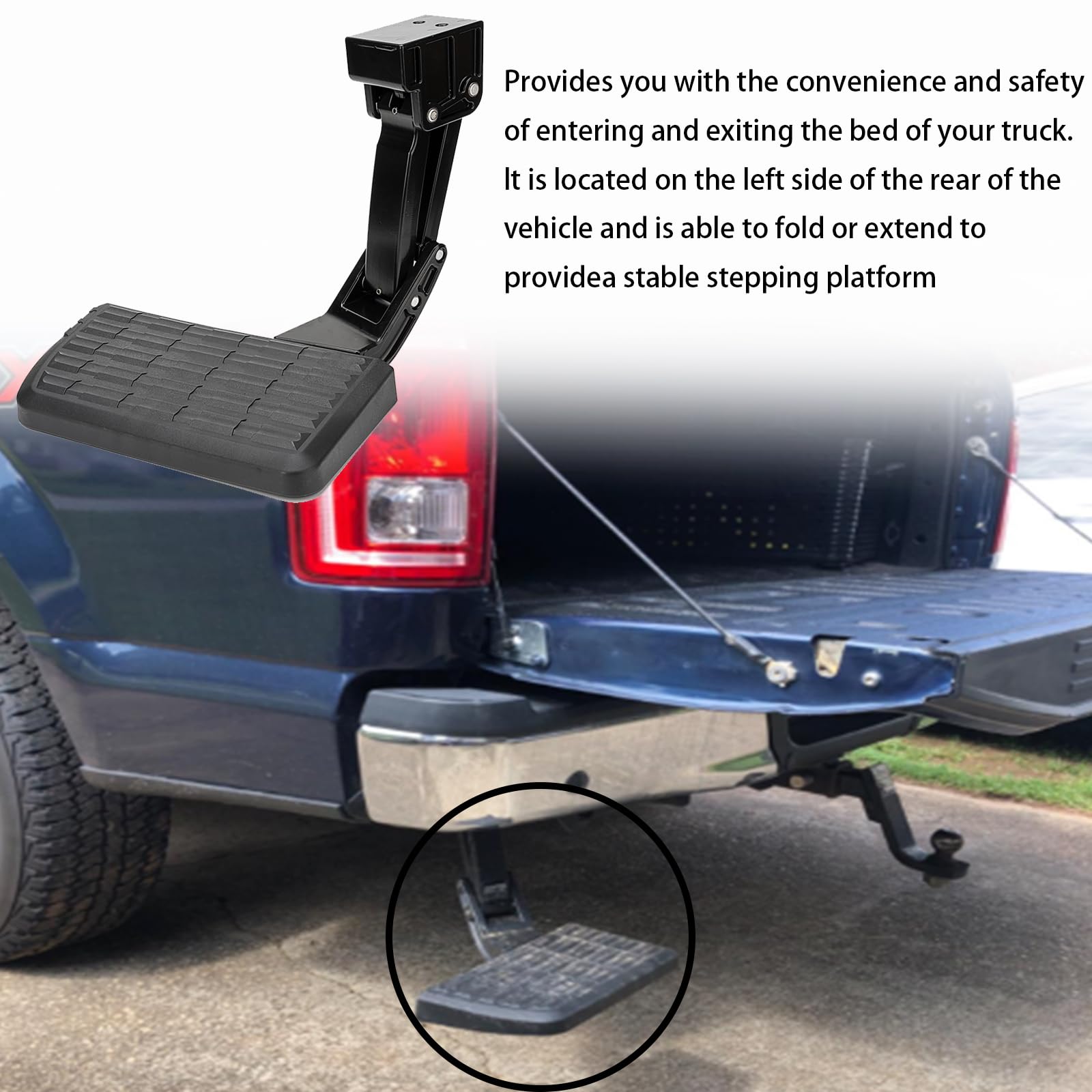 WEILEITE Rear Bedstep Retractable Bumper Truck Tailgate Step Compatible ...