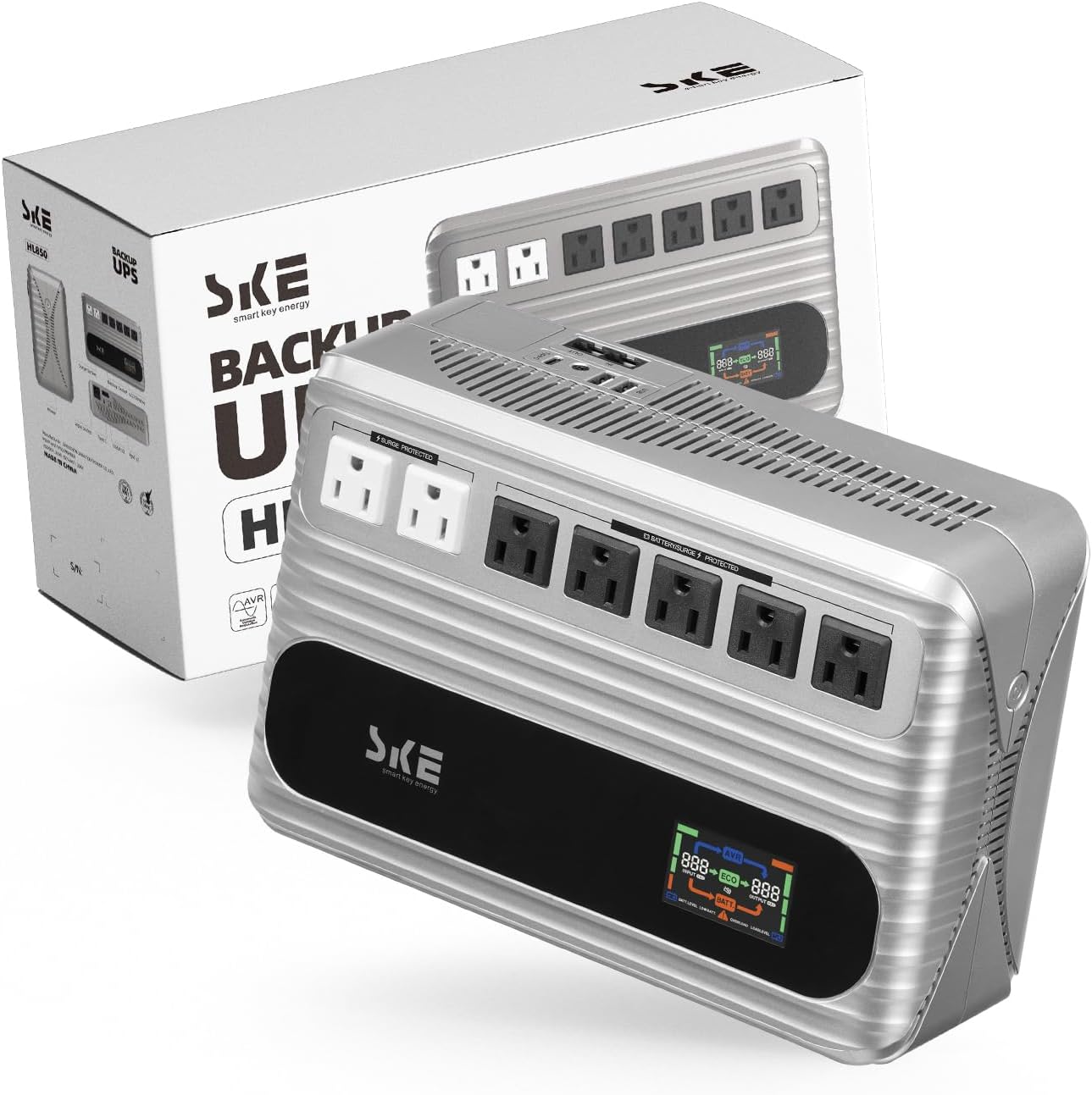 Amazon.com: SKE Mini UPS 10400mAh Battery Backup & Surge Protector for ...