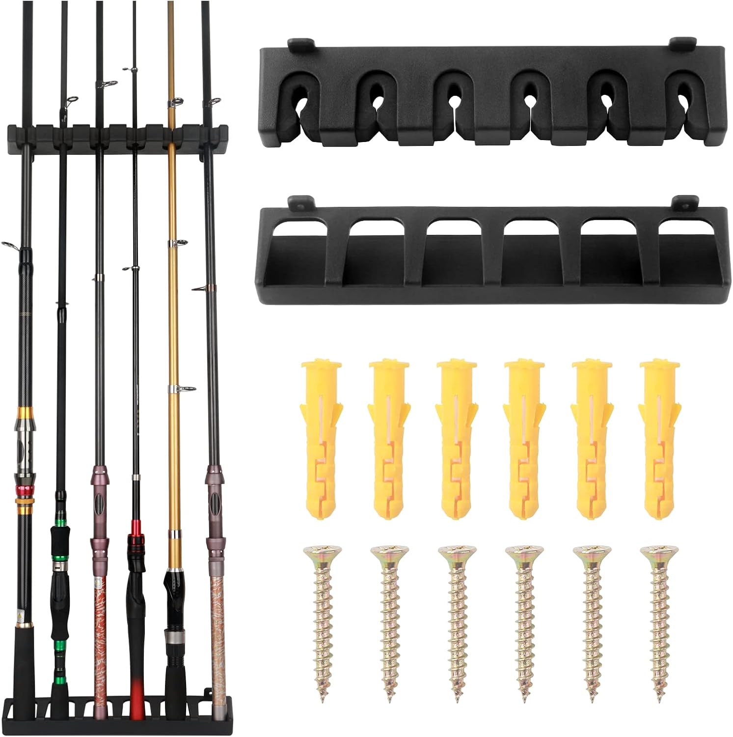 Amazon.com: Vertical Rod Rack Fishing Pole Holder Fishing Rod Rack,Wall ...