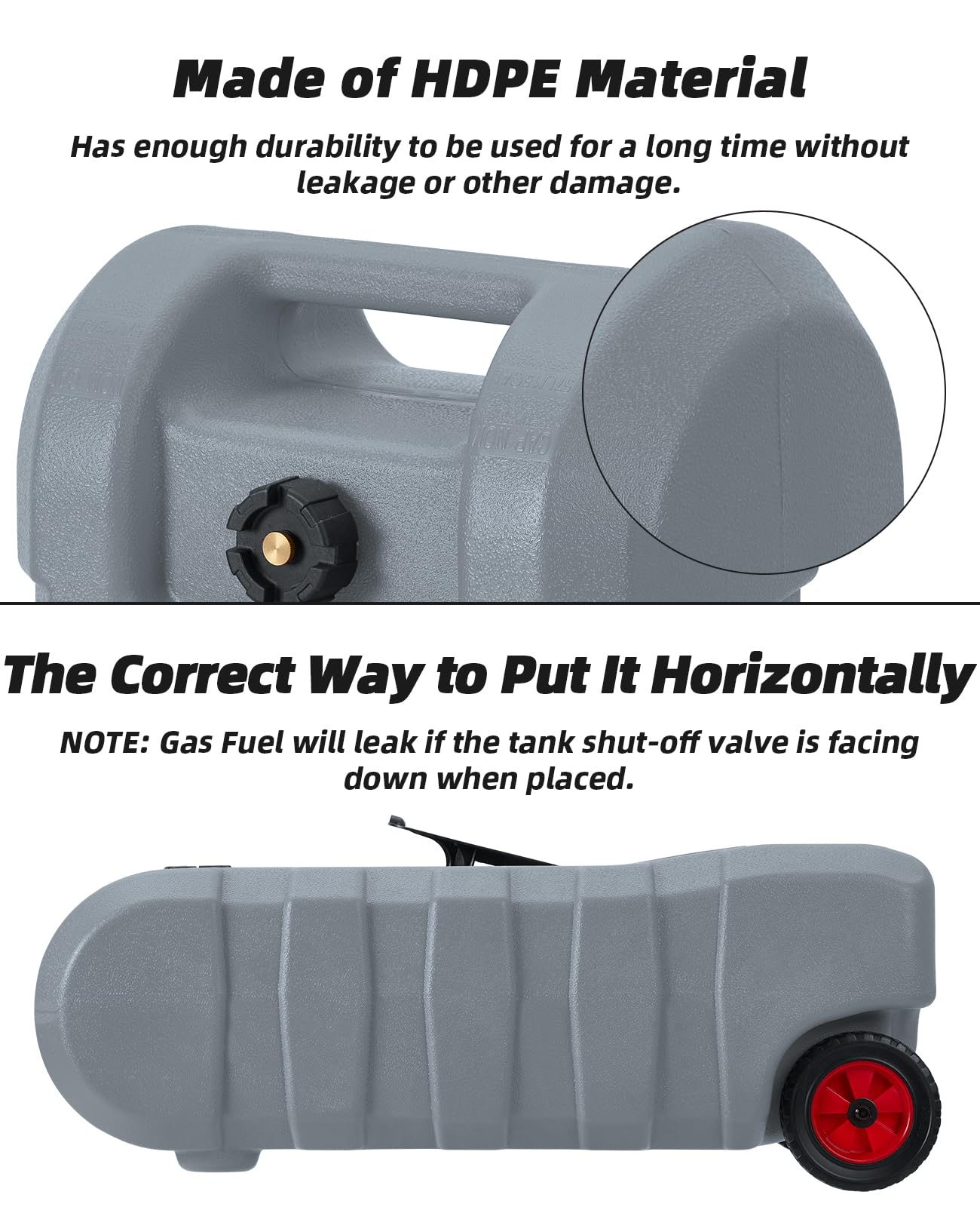 Acekool 15 Gallon Portable Gas Tank Fuel Caddy with Pump, Gasoline ...