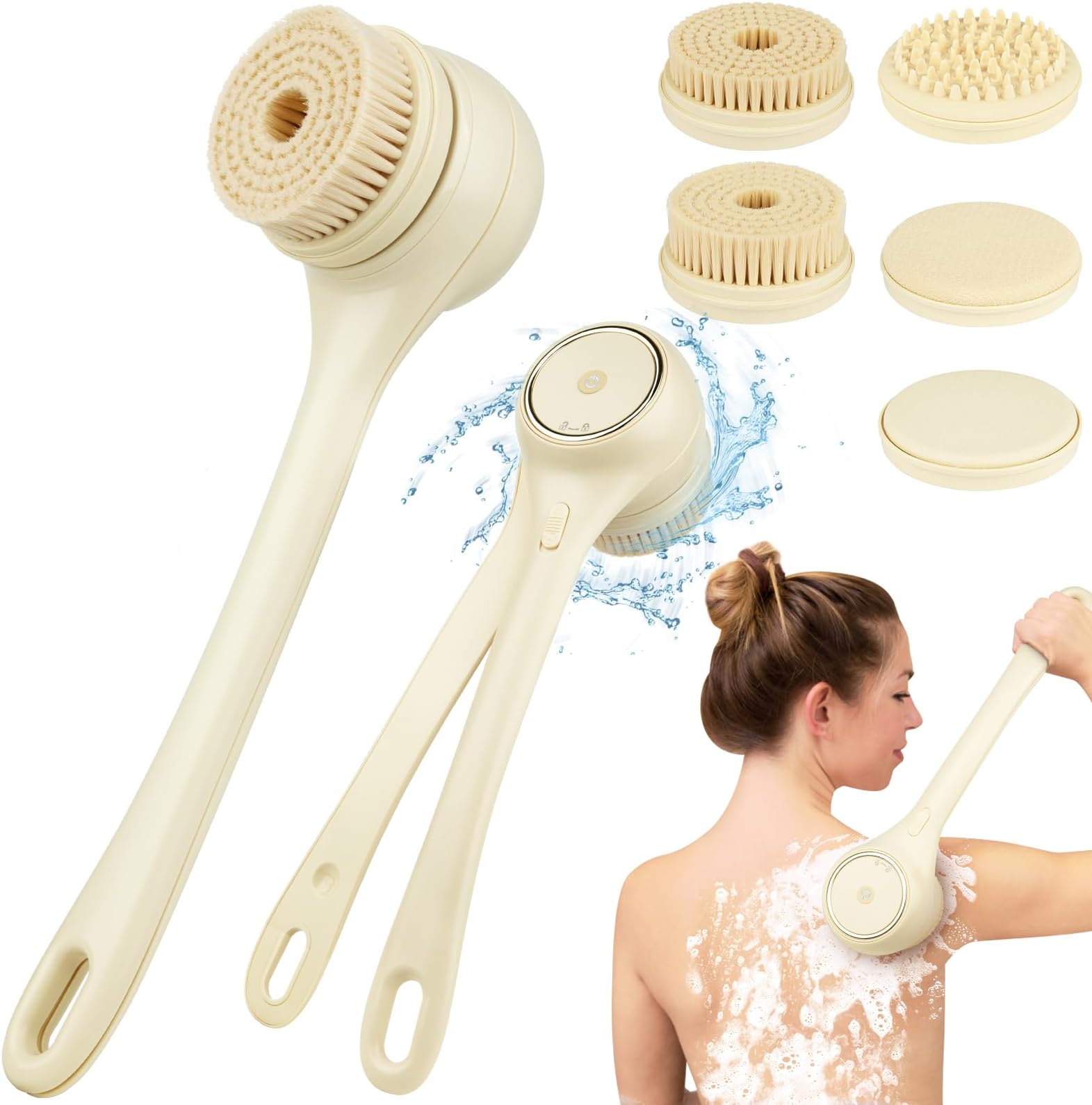 Amazon.com : Electric Body Brush Back Scrubber for Shower, Auto ...
