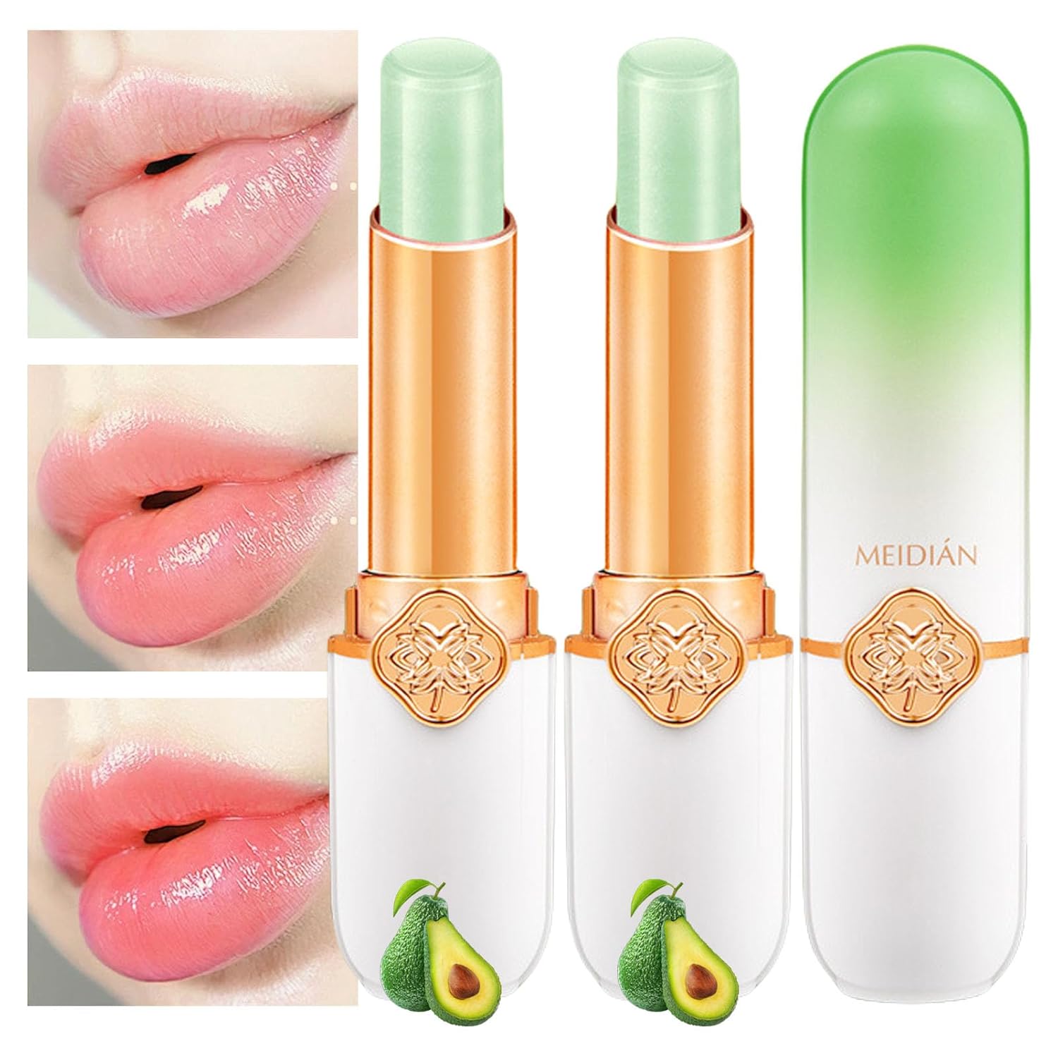 Amazon.com : Avocado Lip Balm, Color Changing Lip Balm Set, Hydrating ...