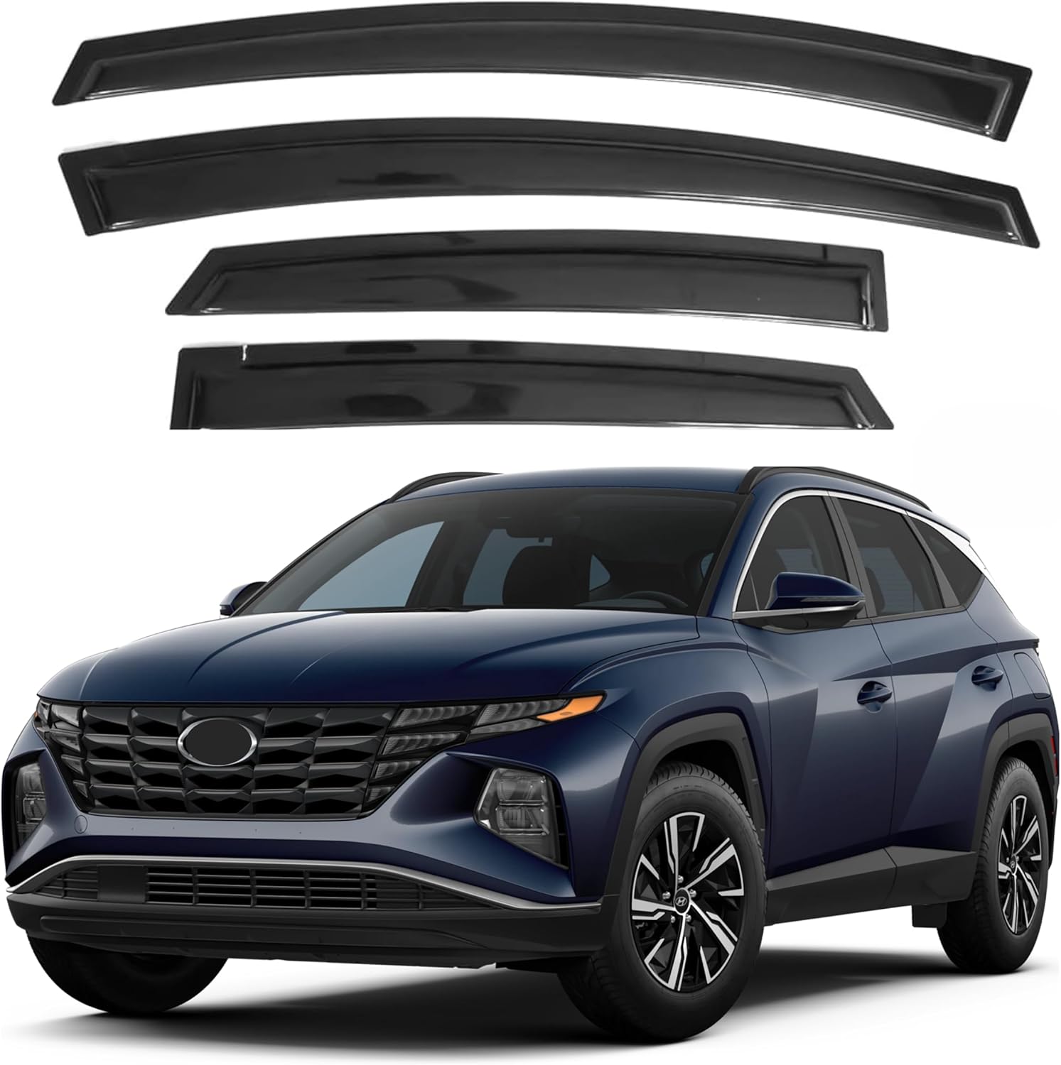 Amazon.com: IMMORTAL GROUP Window Visor Compatible with Hyundai Tucson ...