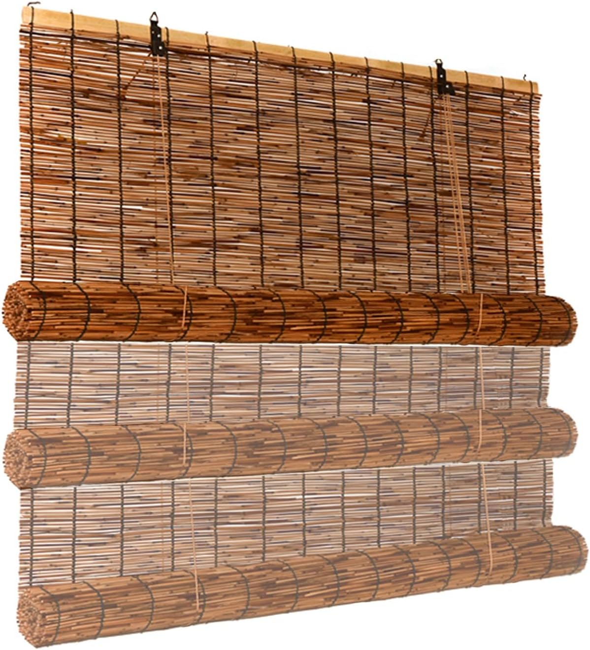 Amazon.com: Plvyy Bamboo Blackout Blinds for 20-70 Inches Wide Windows ...
