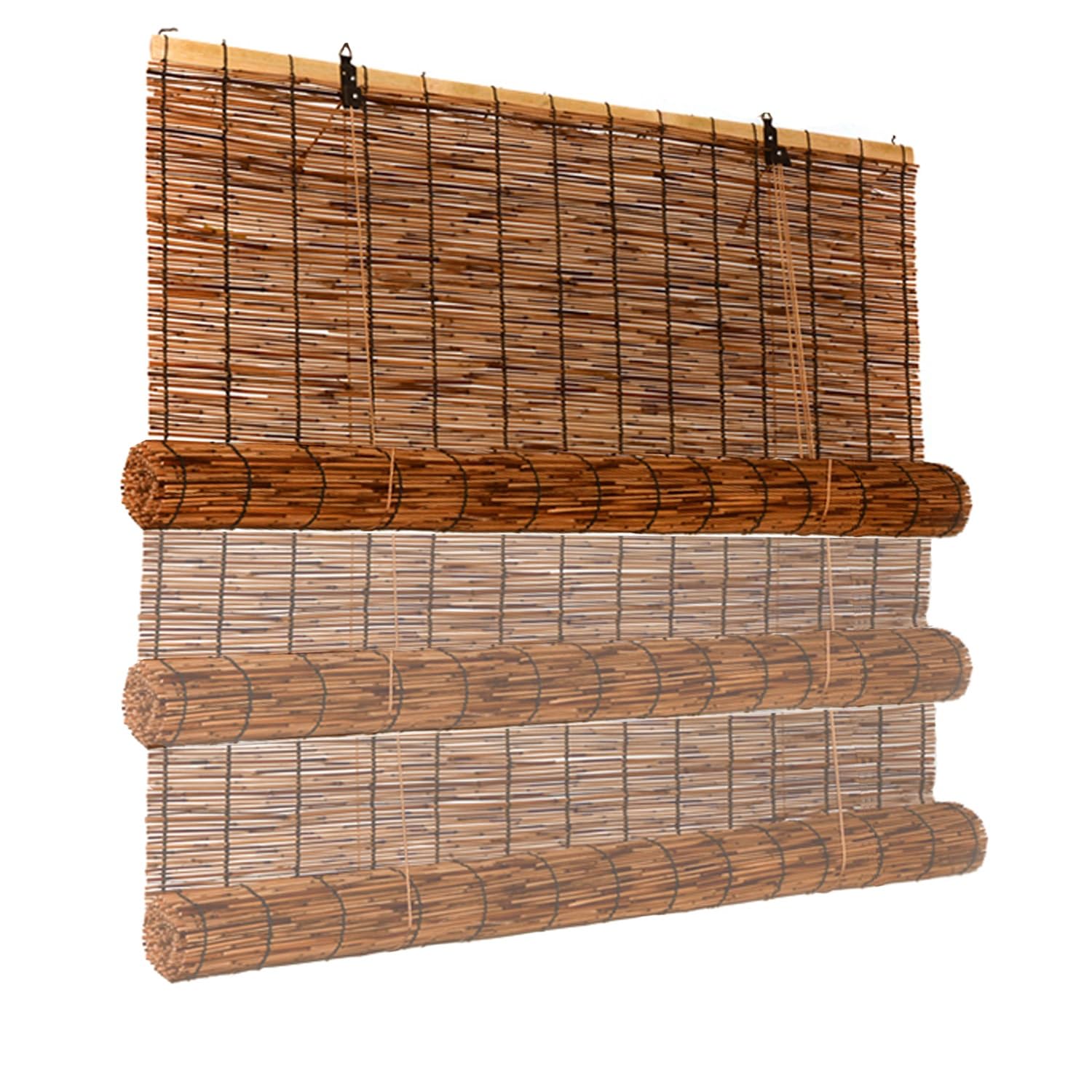 Amazon.com: Plvyy Bamboo Blackout Blinds for 20-70 Inches Wide Windows ...