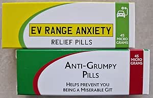 Joke Pill Boxes Prank Medication Range Anxiety EV Electric Vehicle and ...