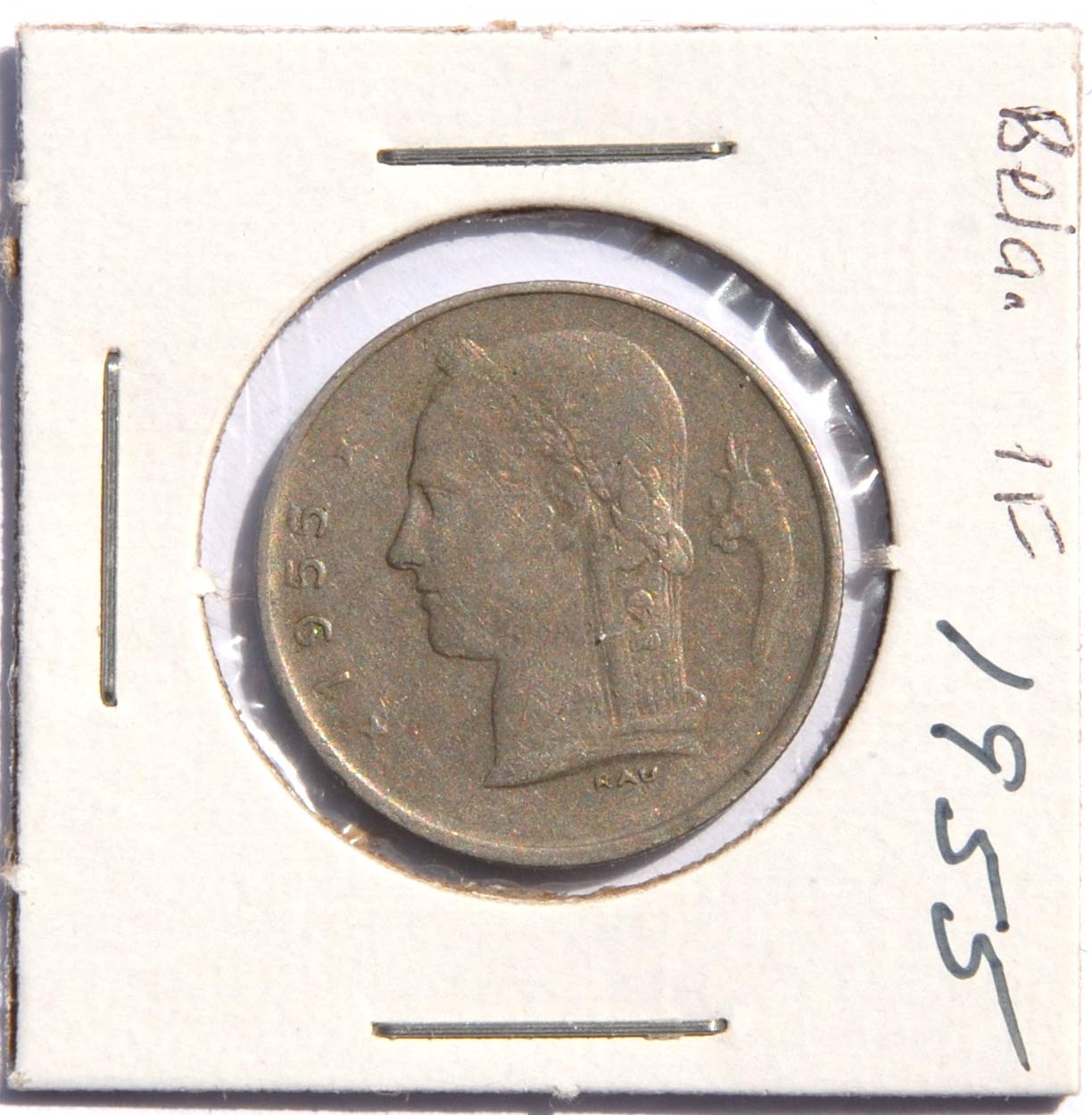 1955 BE Belgium"Baudouin I French text" 1 Franc Coin Fine at Amazon's ...