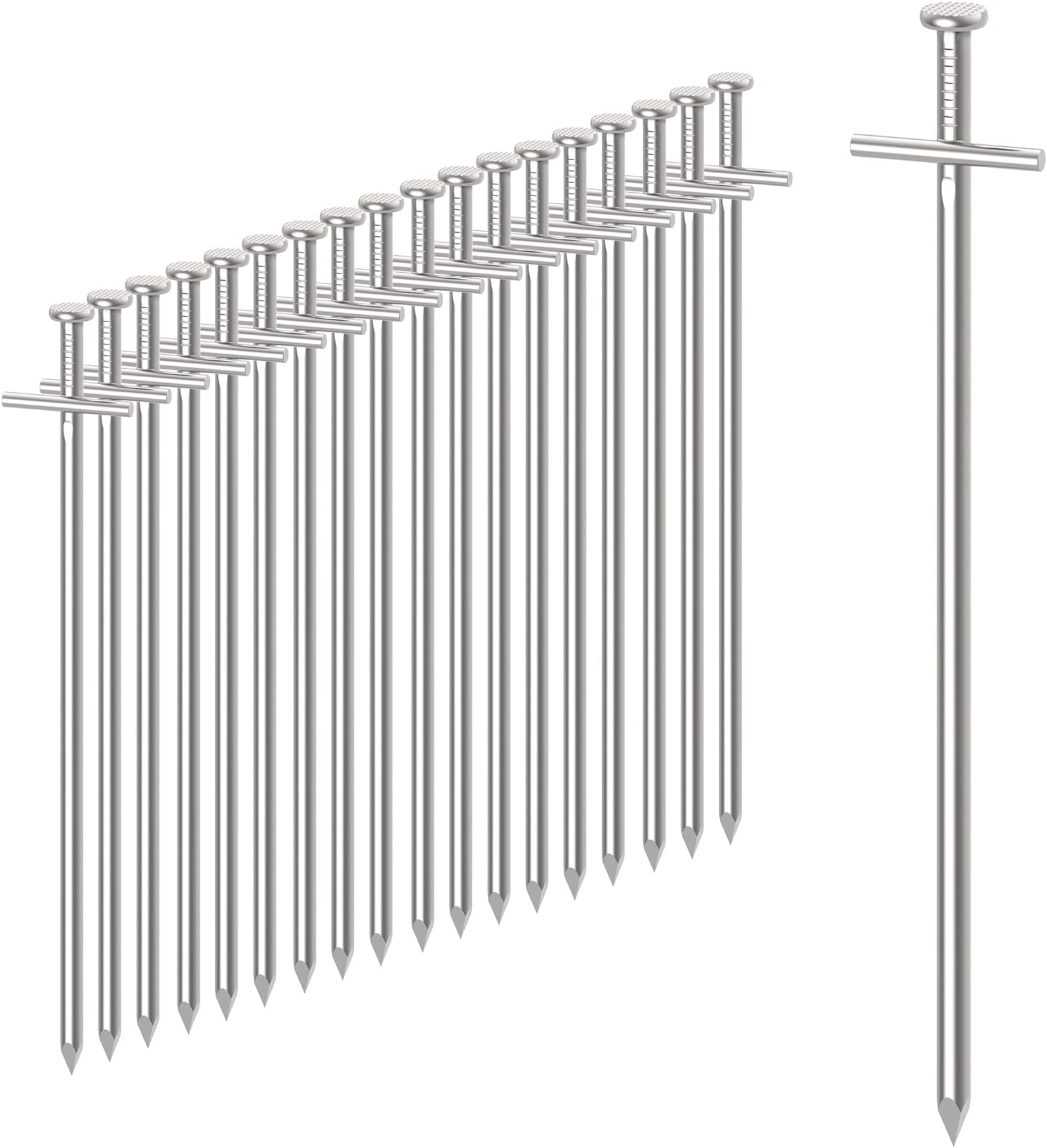 YAOBLUESEA 50x Zeltheringe aus Stahl, 23cm Lange Anti-Rost Heringe ...