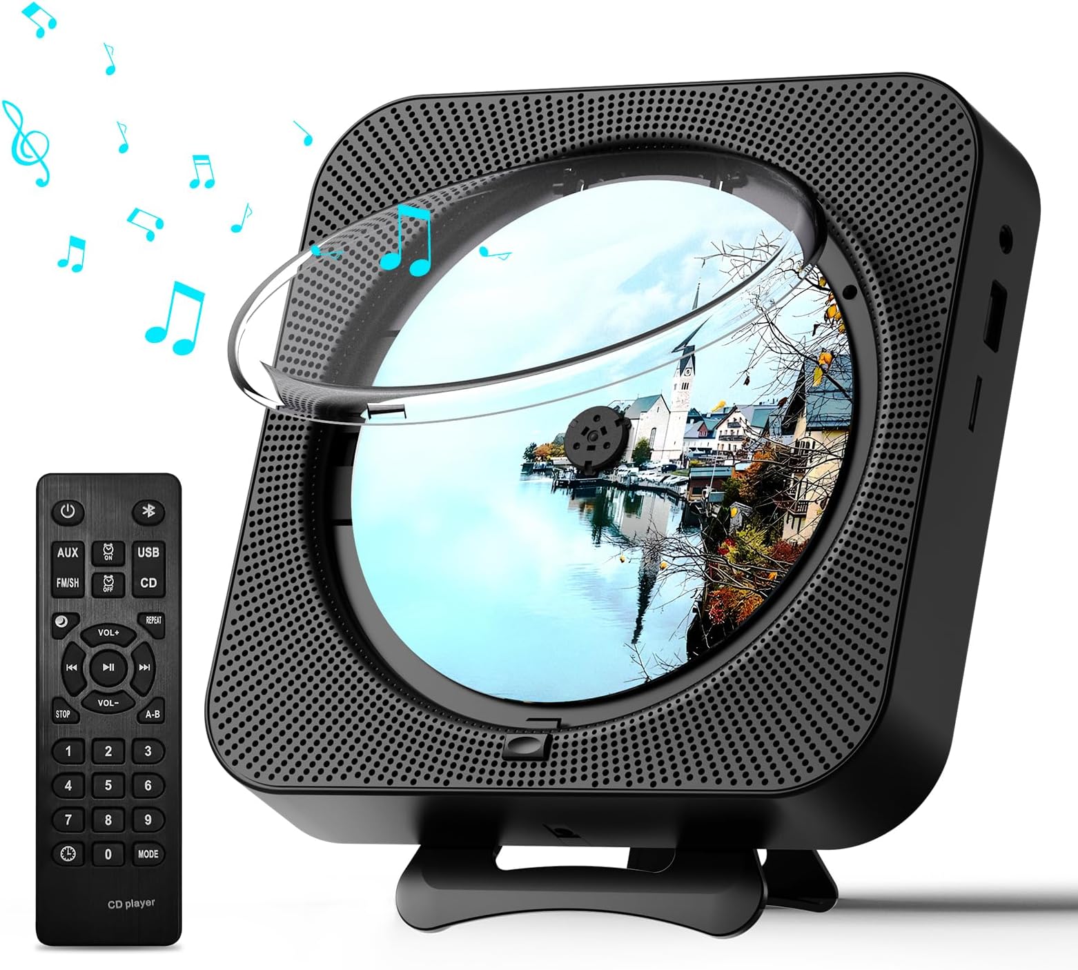 Amazon.com: Wall CD Player with Speakers, ROADOM CD Players for Home ...