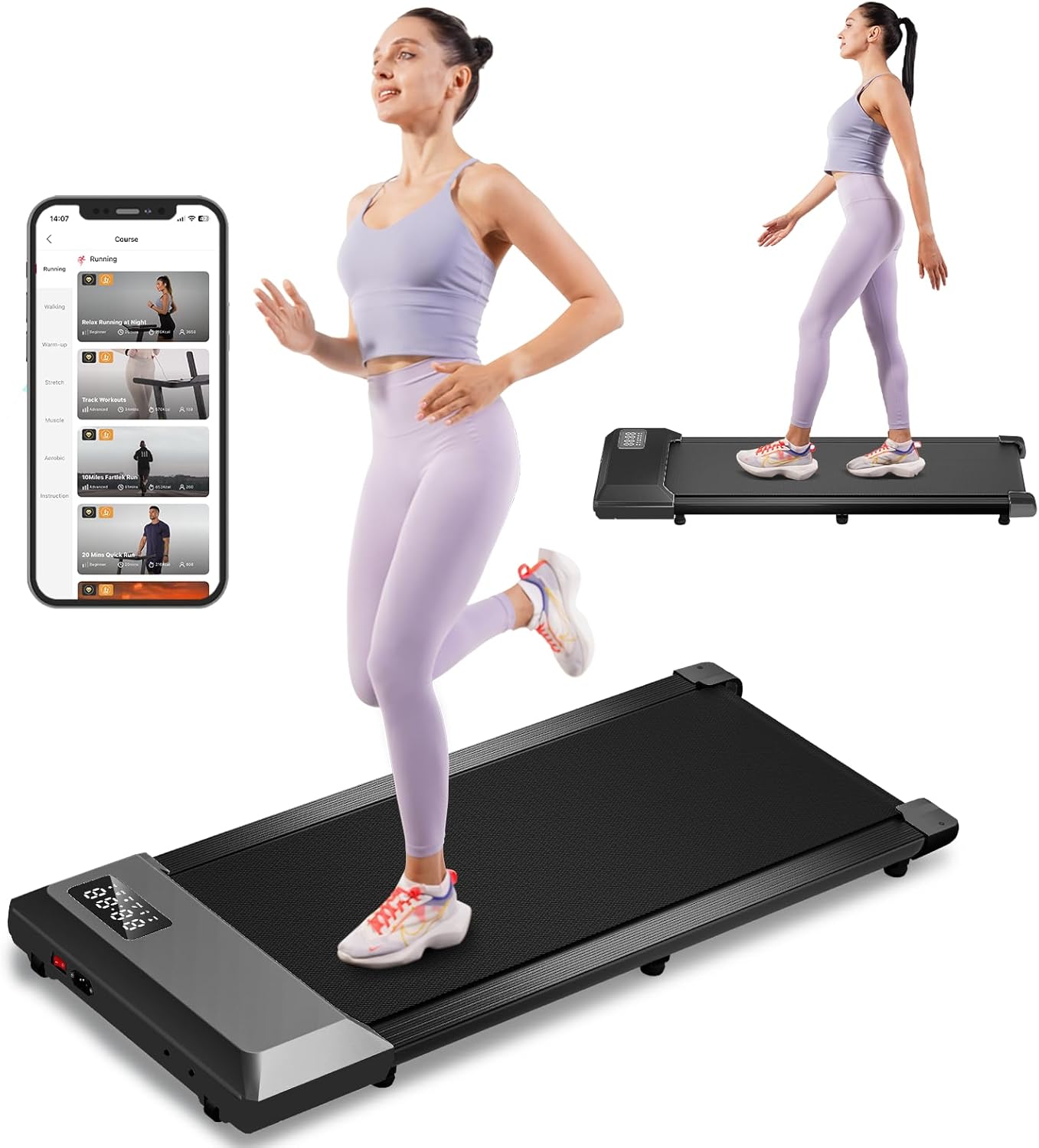 Amazon.com : Walking Pad, 2.5 HP Under Desk Treadmill, 2 in 1 Treadmill for Home 265 Ibs Weight ...