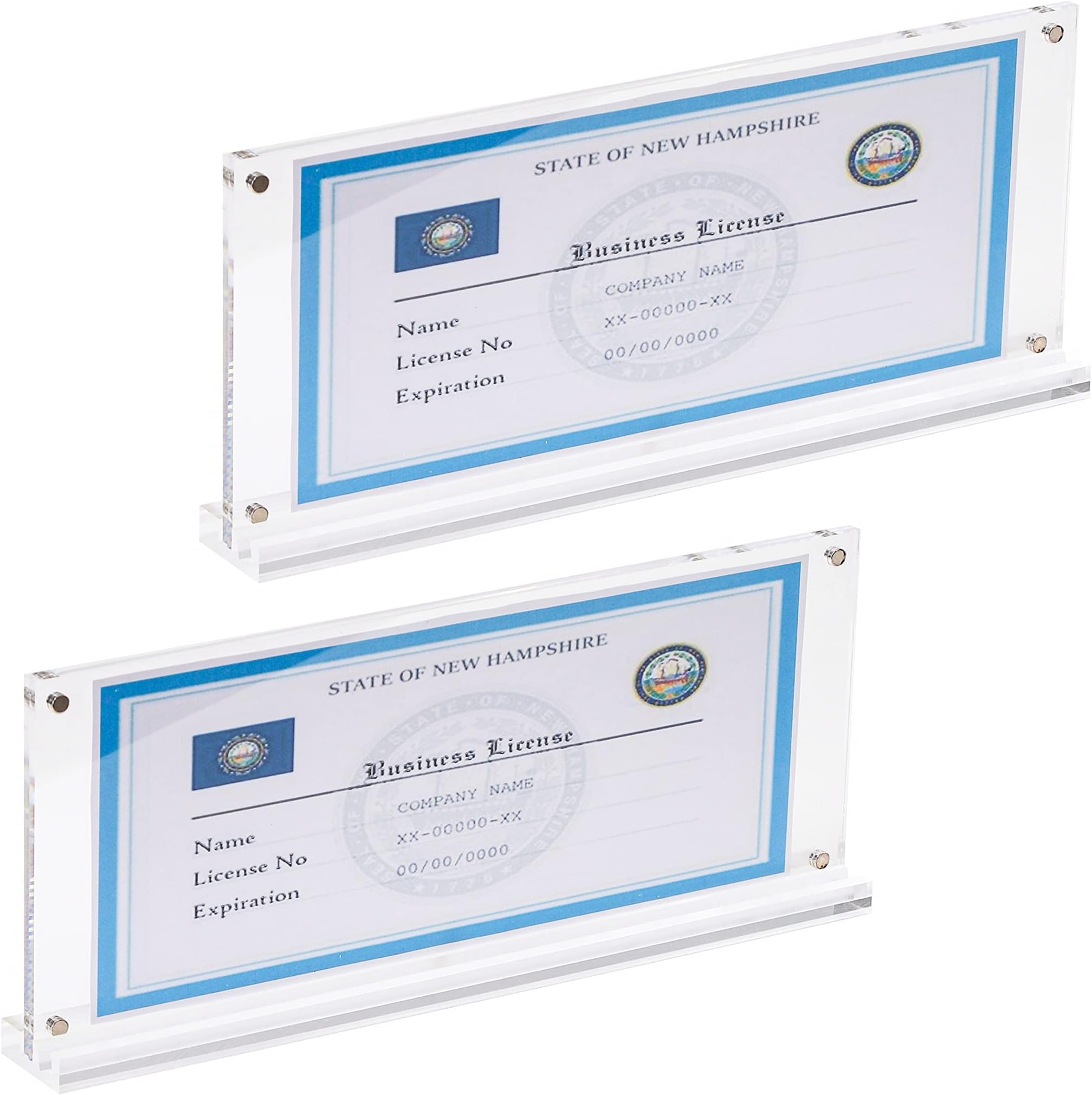 Amazon.com: Stainless Steel Business License Frame for Professionals ...