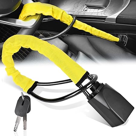 Amazon.com: Tevlaphee Steering Wheel Lock Anti-Theft Car Device Heavy ...