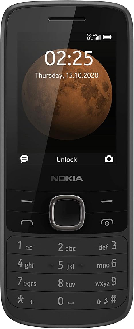 Amazon.com: Nokia 225 Unlocked 4G Cell Phone, Black (AT&T/T-Mobile ...