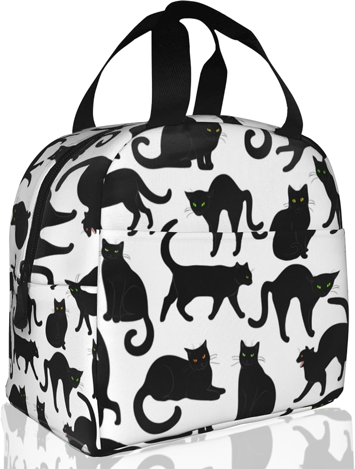 Amazon.com: Insulated Lunch Bag, Black Cat Lunch Box for School Student ...