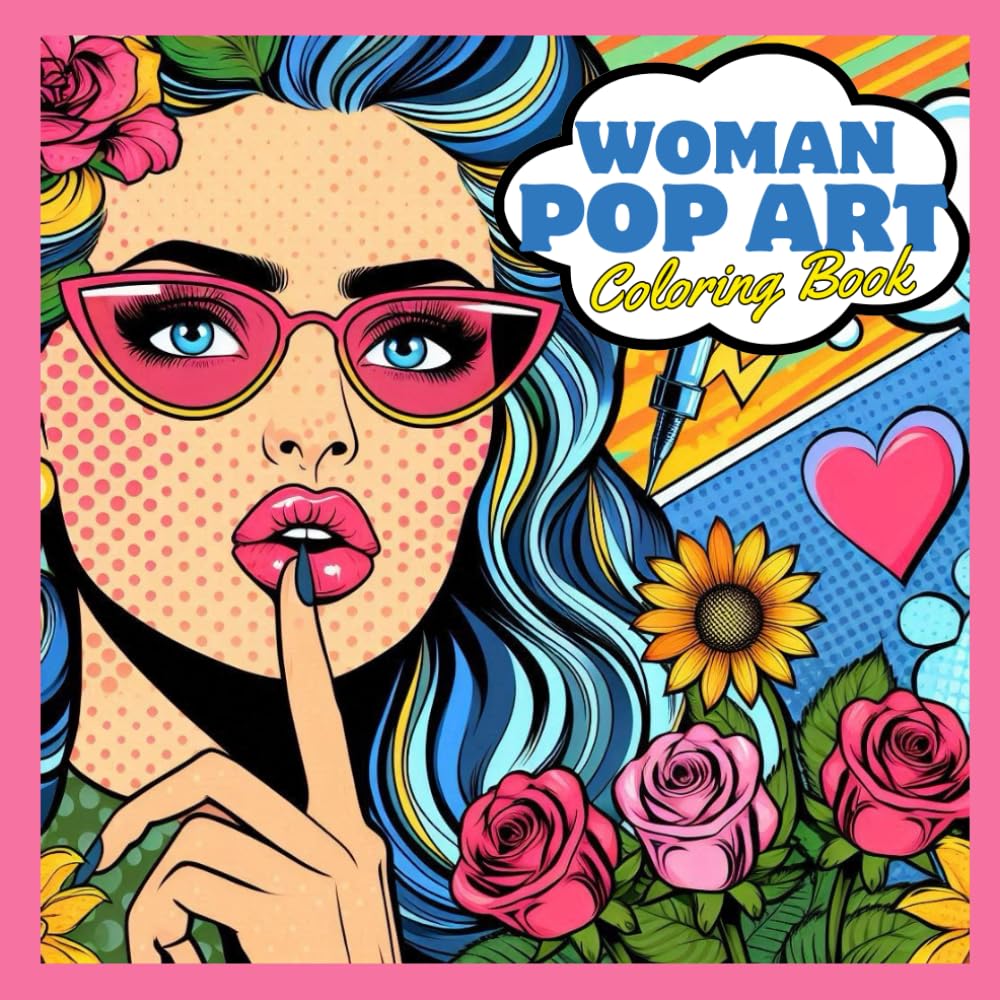 Amazon.com: POP ART WOMAN:Teens And Adults Coloring Book Easy, Simple ...