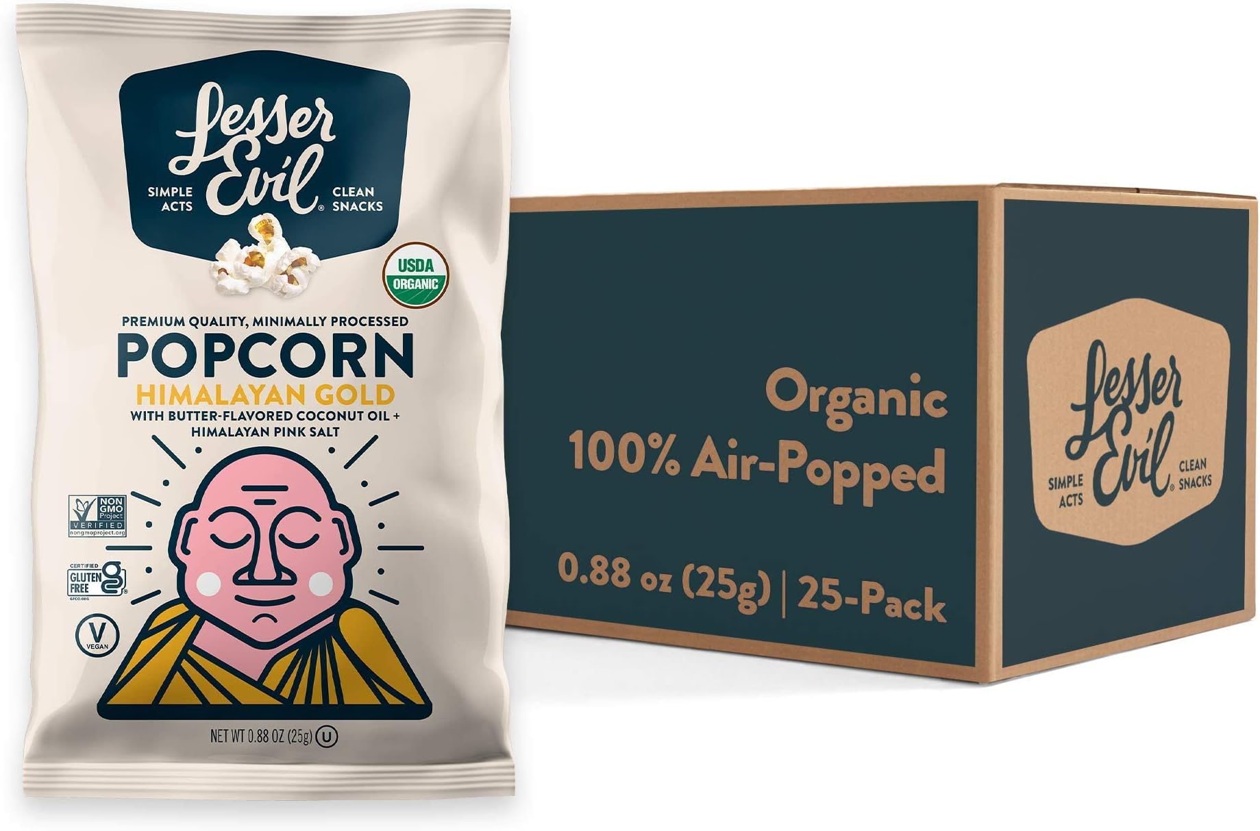 Amazon.com: Lesserevil, Popcorn Bowl Sweet Organic, 7 Ounce