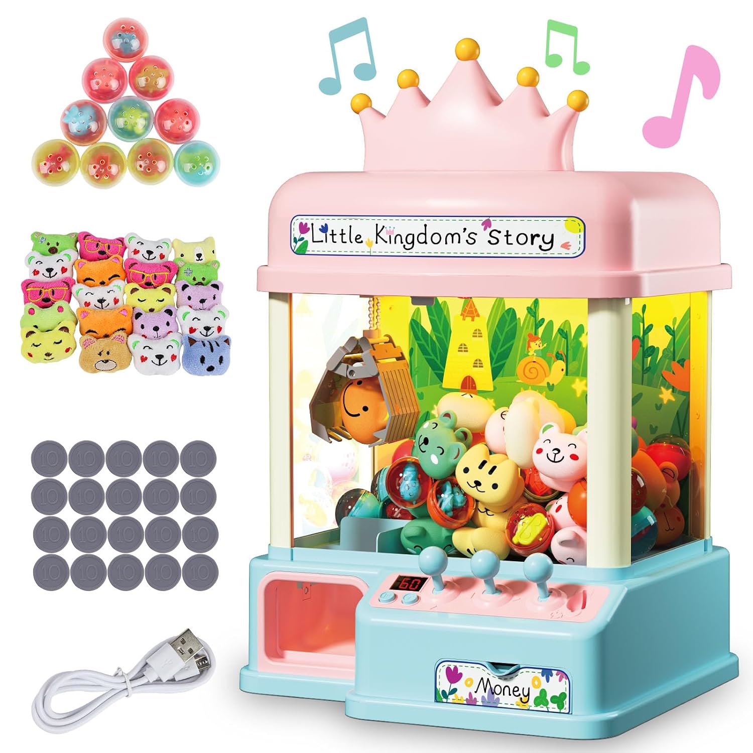 Buy Claw Machine for Kids Large, Toy Grabber Machine for Girls Boys ...