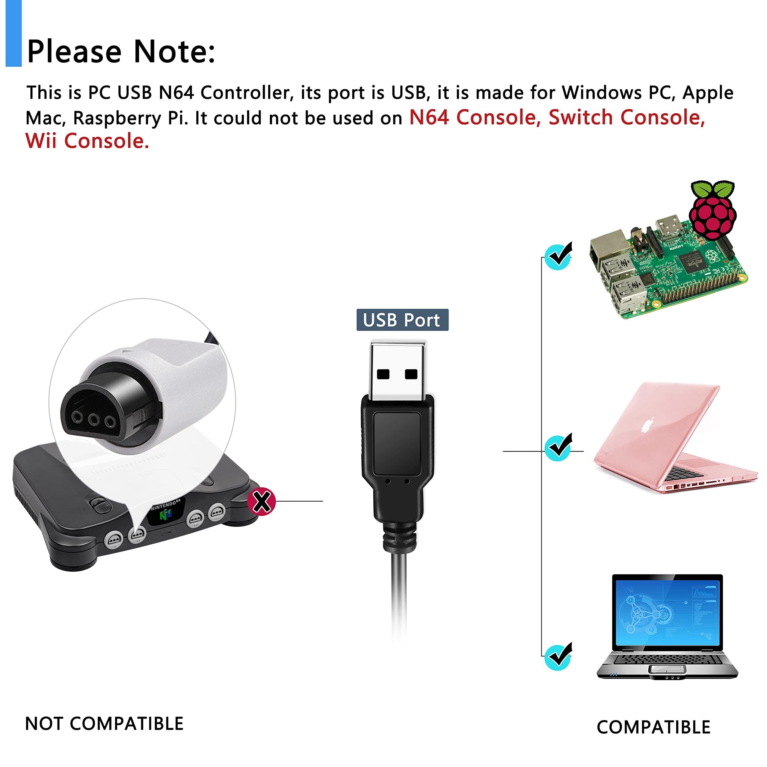 Snapklik.com : iNNEXT Bundle USB Version 2 Pack USB Classic Controller ...