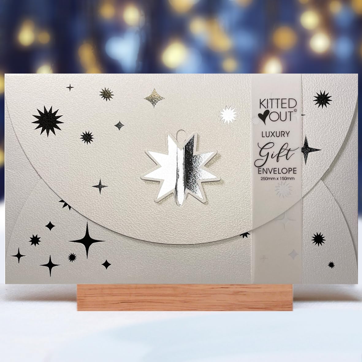 Gift Envelope | Premium Quality with Textured Card and Silver Foil Star ...