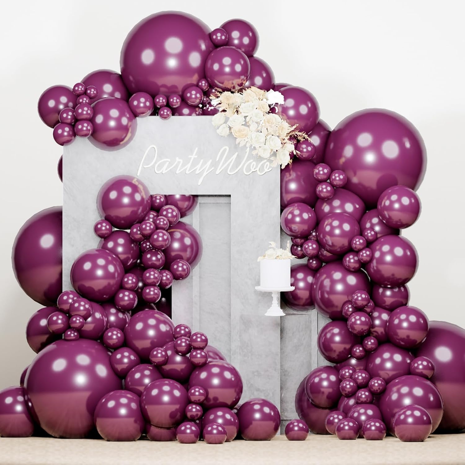 Amazon.com: PartyWoo Dark Purple Balloons, 138 pcs Pearl Purple ...
