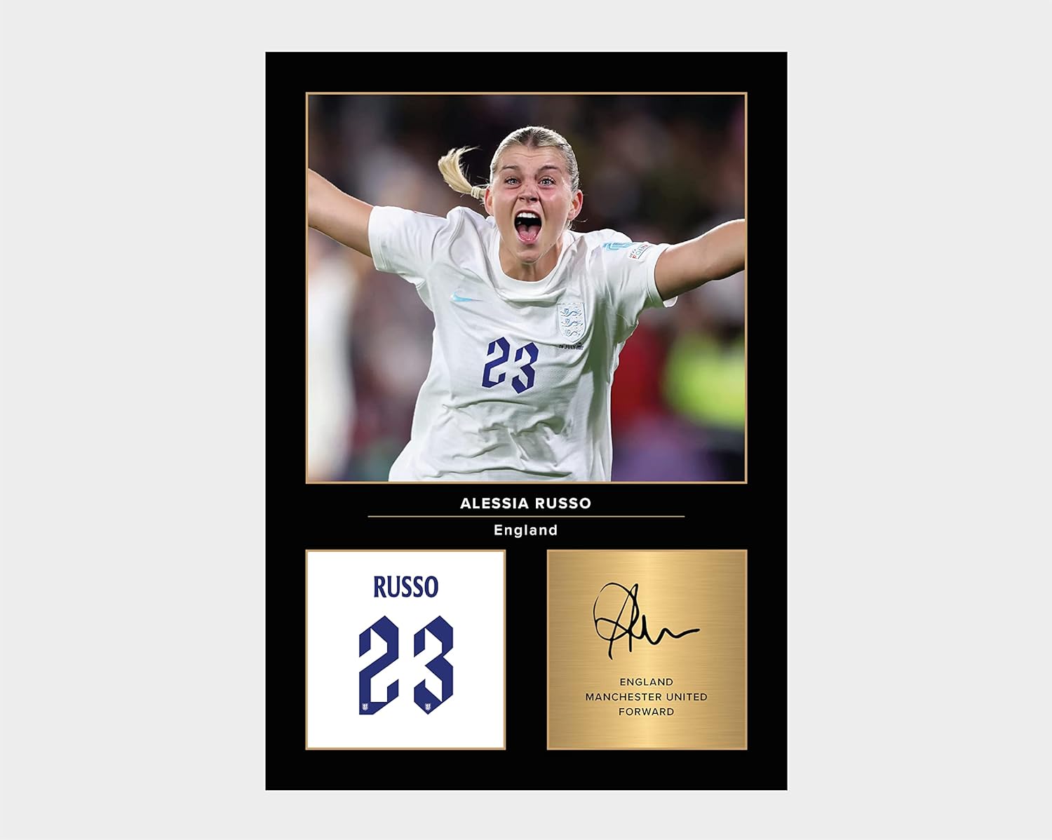 Icons Wall Art Alessia Russo Lionesses Signed A4 Printed Photo Picture ...