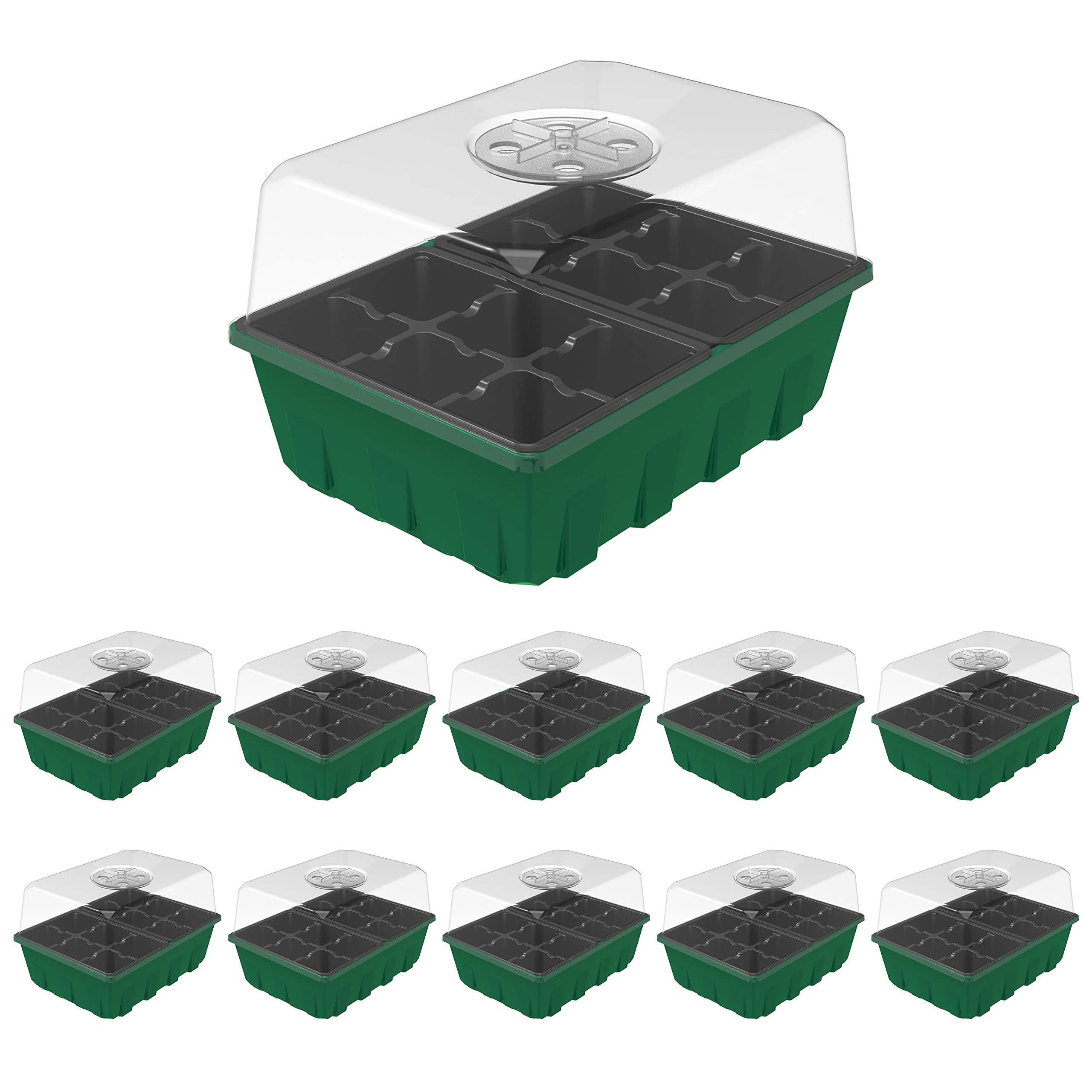 Amazon.com : Gardzen 10-Set Garden Propagator Set, Black Seed Tray Kits ...