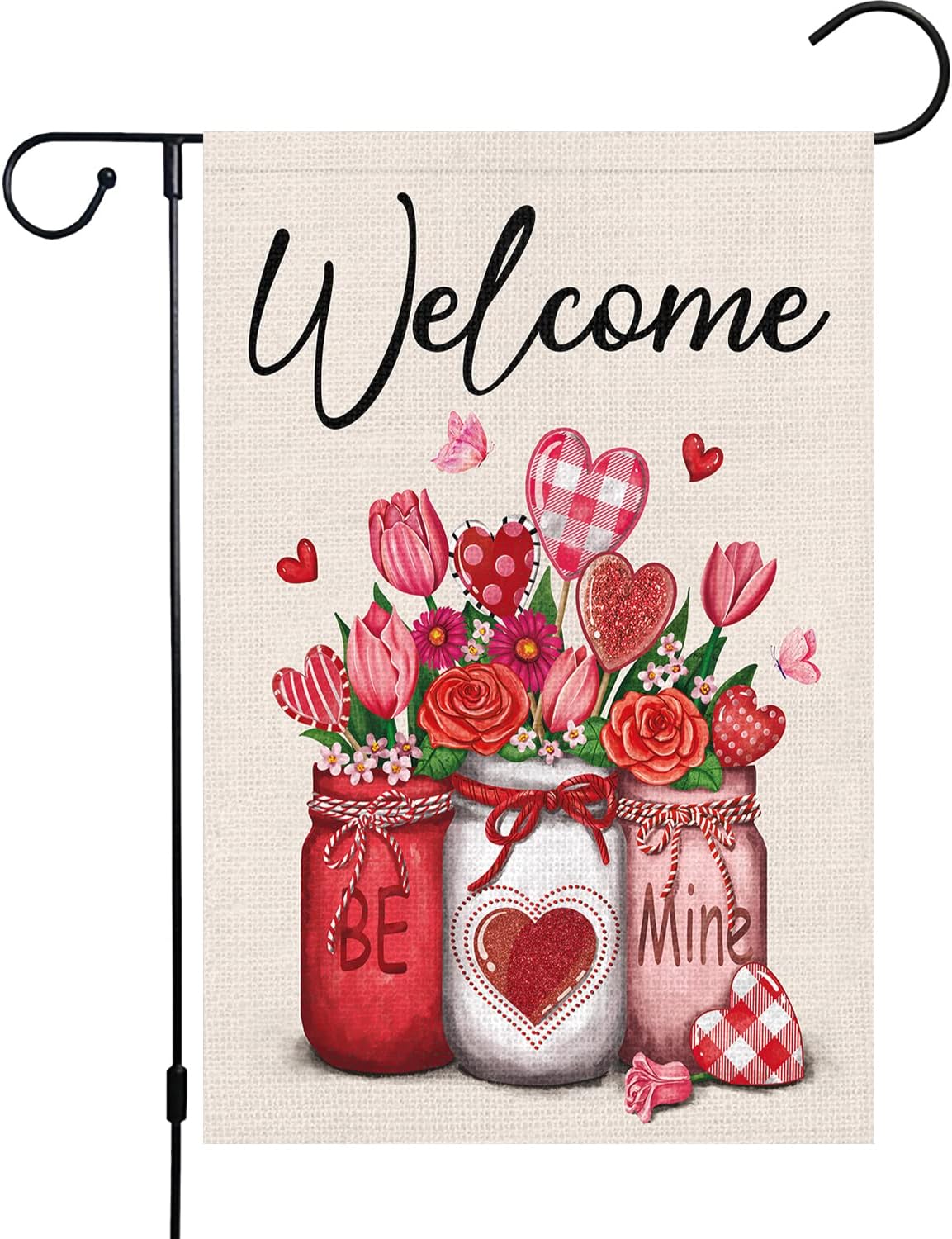 Amazon.com : Happy Valentines Day Garden Flags for outside Decorations ...