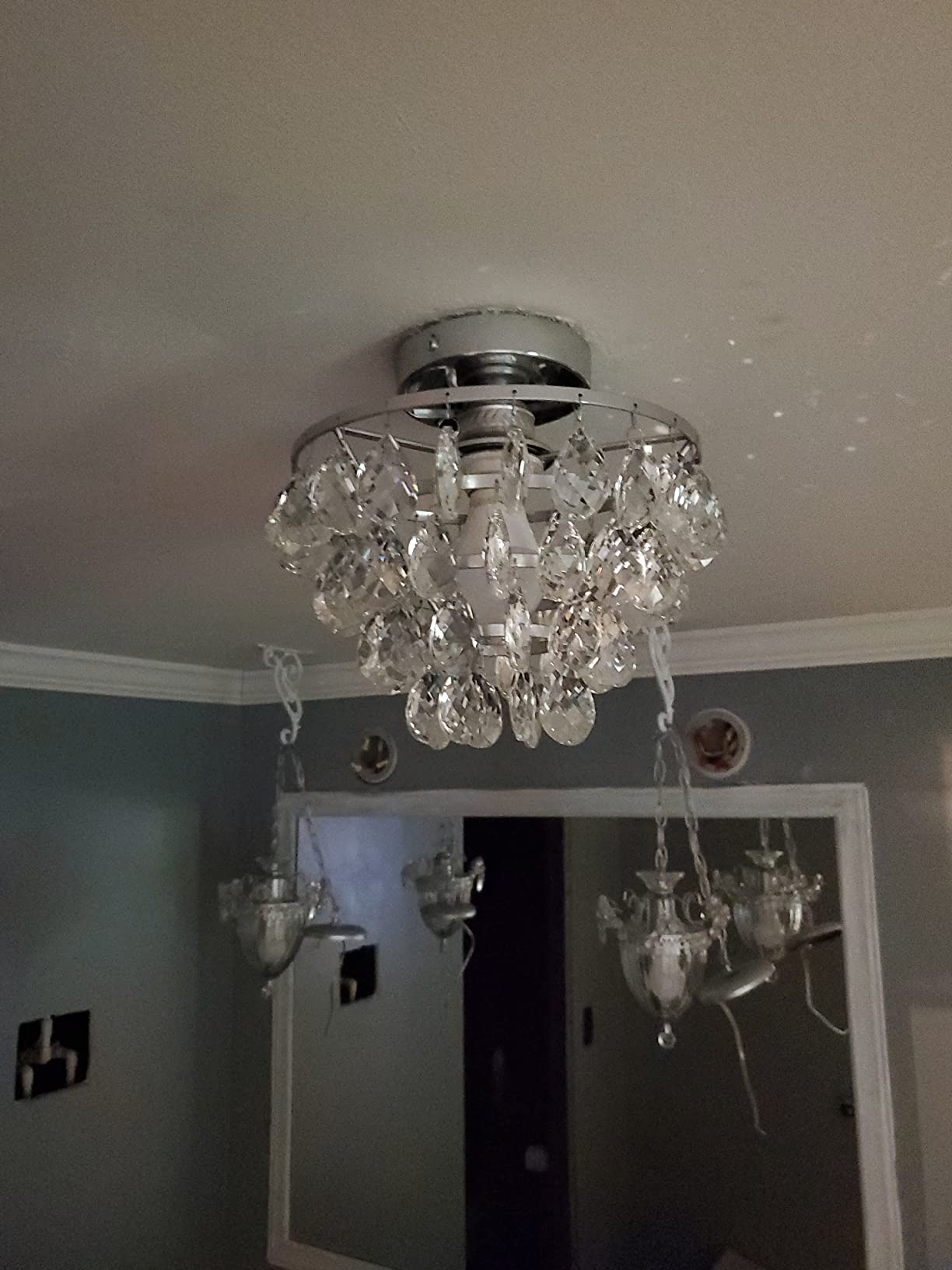 $8/mo - Finance Luupyia Mini Crystal Chandelier Ceiling Light Small ...