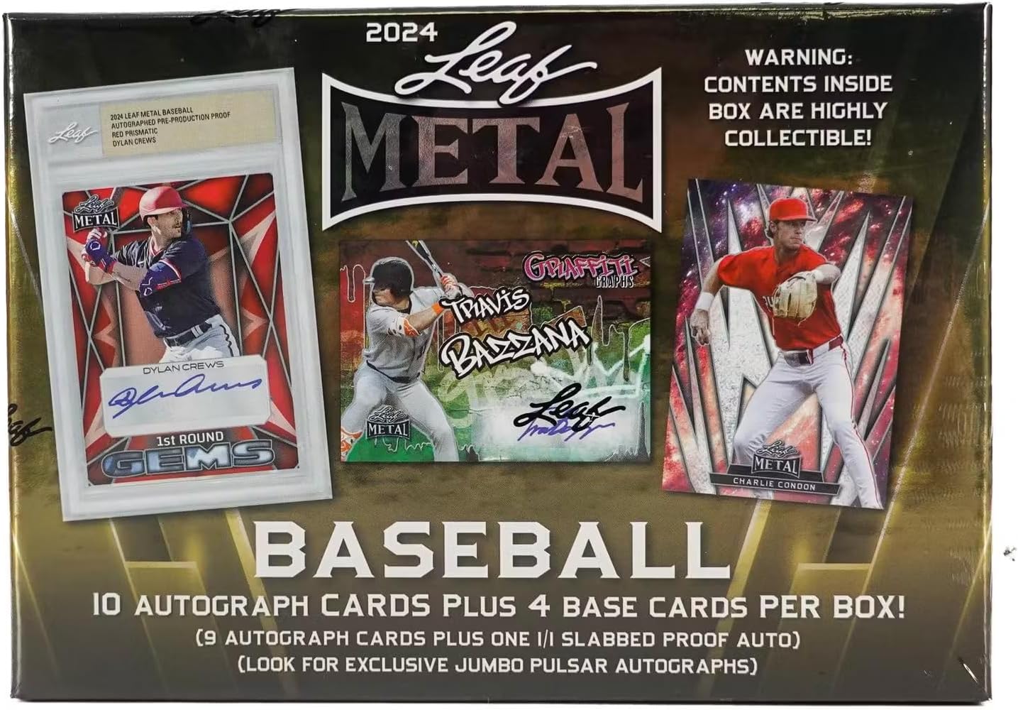 Amazon.com: 2024 Leaf Metal Baseball JUMBO Trading Card Box (10 ...
