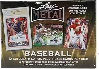 Amazon.com: 2024 Leaf Metal Baseball JUMBO Trading Card Box (10 ...