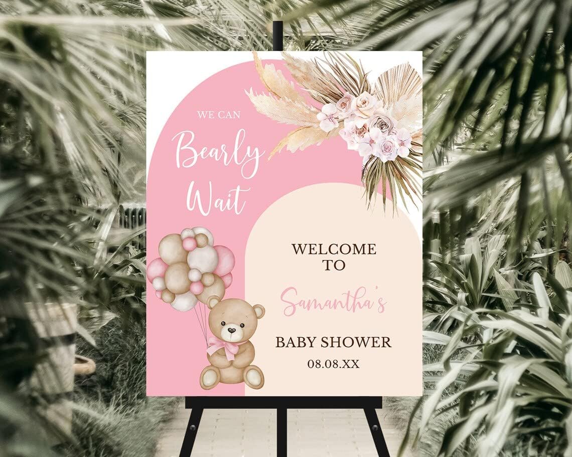 Amazon.com : Personalized Baby Shower Sign, Baby Shower Welcome Sign ...