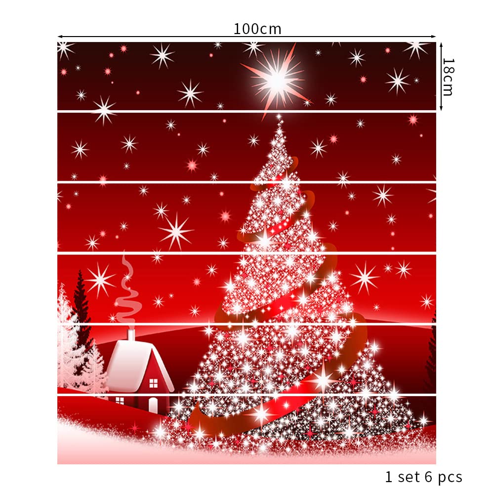 FLFK Snowman Stair Riser Decals Peel And Stick FLFK Christmas Stair ...
