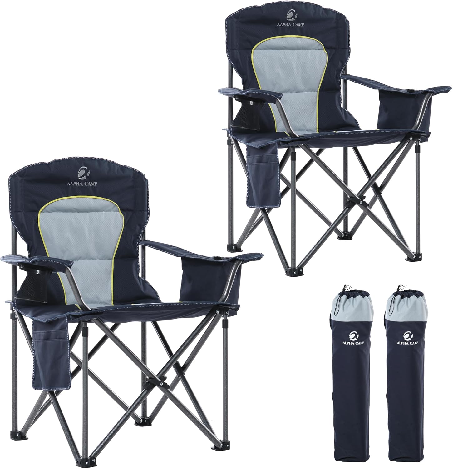 Amazon.com: LET'S CAMP Oversized Folding Camping Chair Portable Outdoor ...