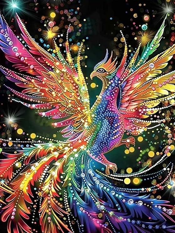 Amazon.com: GTREJ 5D DIY Diamond Picture Kit Phoenix Diamond Art Kits ...